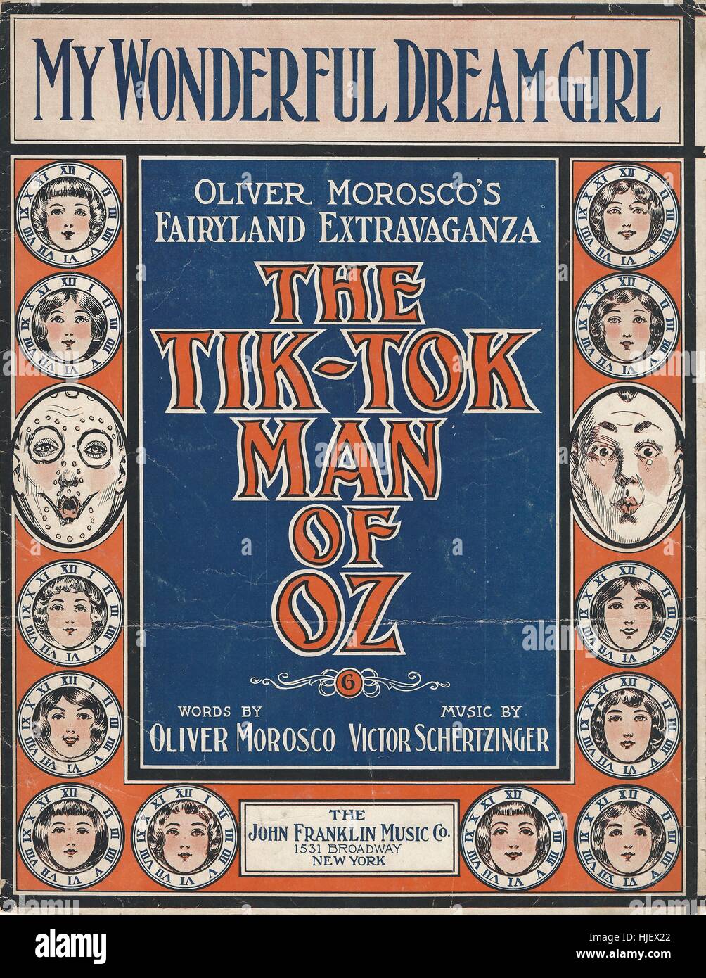 "The Tik-Tok Man of Oz" 1913 Musical Sheet Music Cover Stock Photo - Alamy