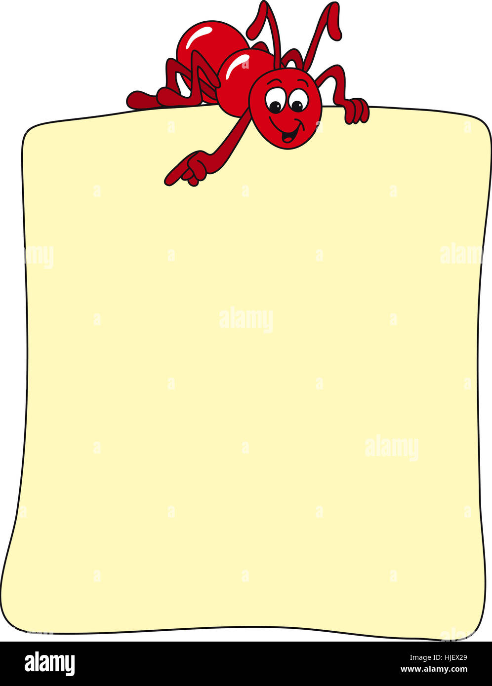 illustration, character, funny, cartoon, showing, notice, note, memo ...