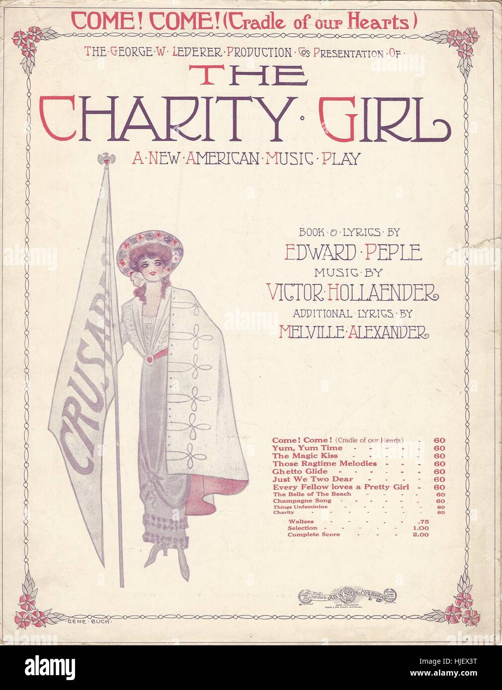 "The Charity Girl" 1912 Musical Sheet Music Cover Stock Photo - Alamy