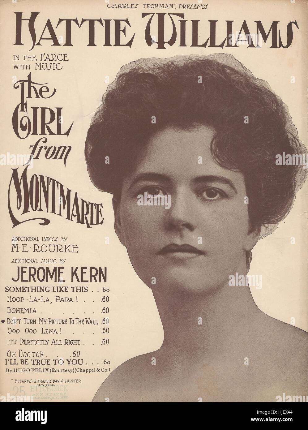 "The Girl from Montmartre" 1912 Musical Sheet Music Cover Stock Photo ...