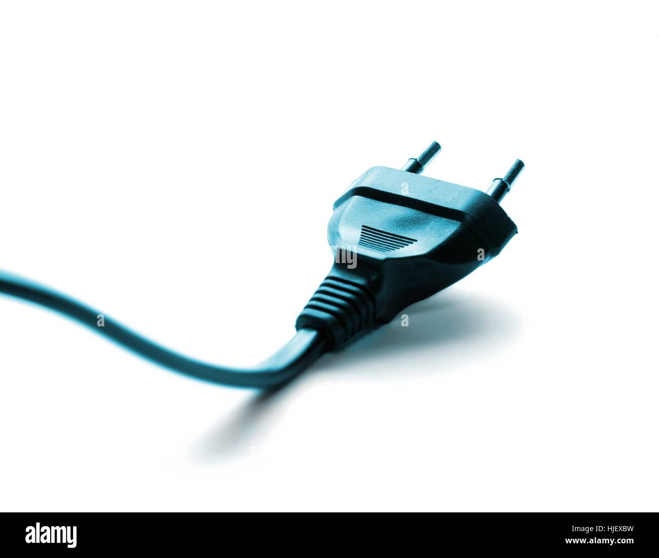 Electric plug in blue tone (converts nicely to grayscale Stock Photo ...