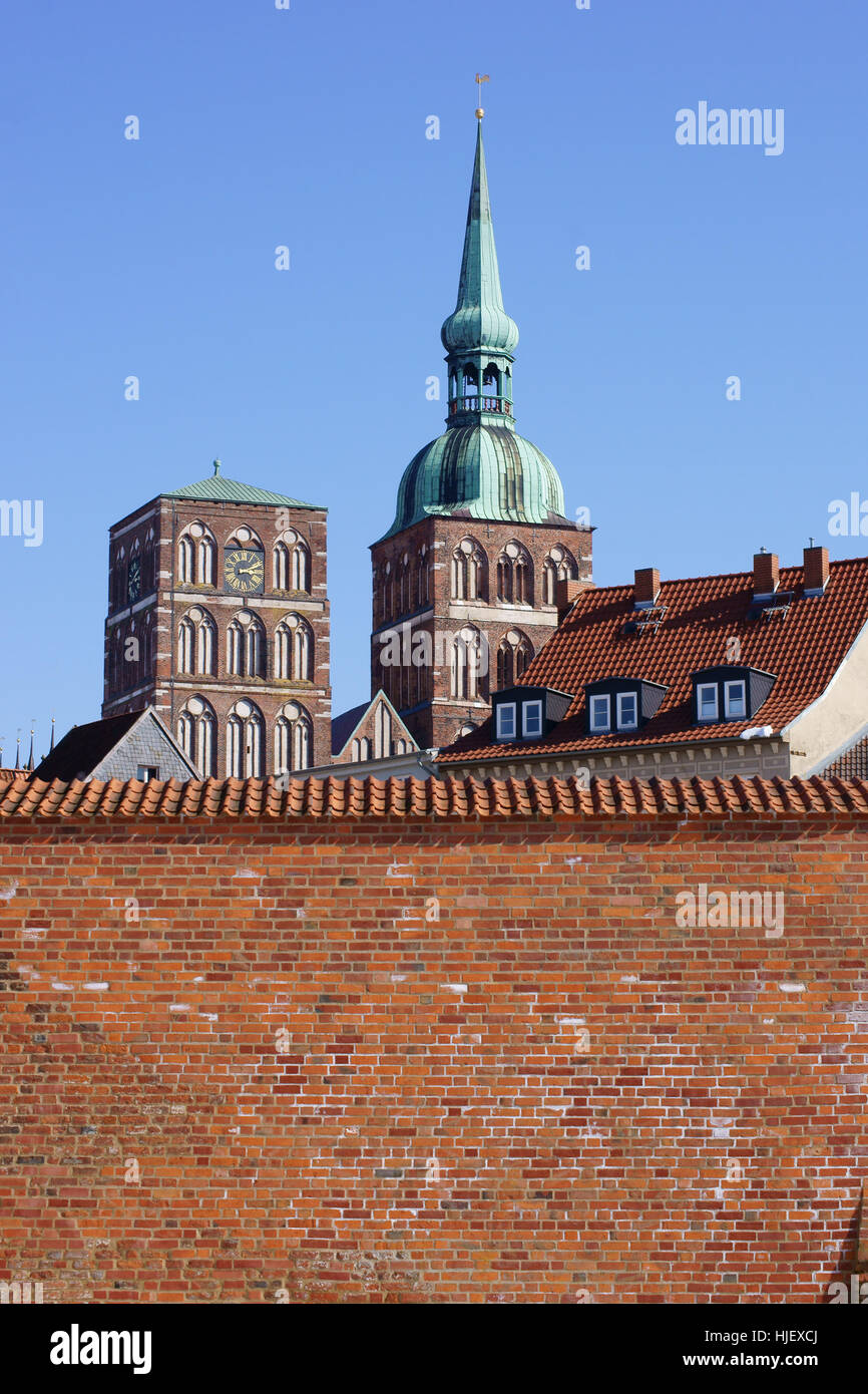 tower, church, city, town, old town, wall, symmetry, germany, german ...