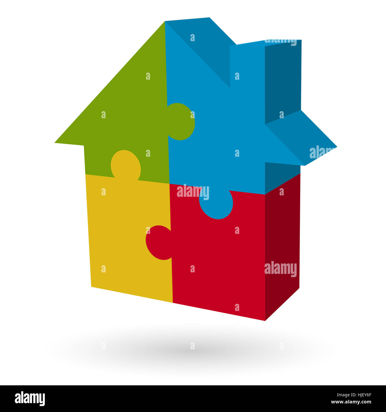 3d puzzle house Stock Photo - Alamy