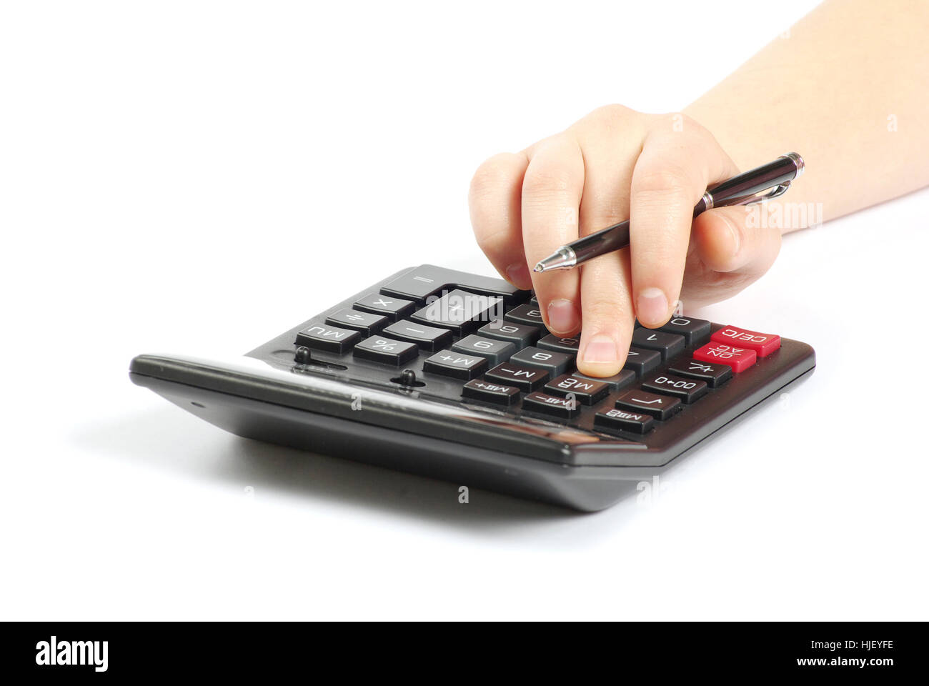 calculation, finger, object, education, isolated, closeup, calculator ...