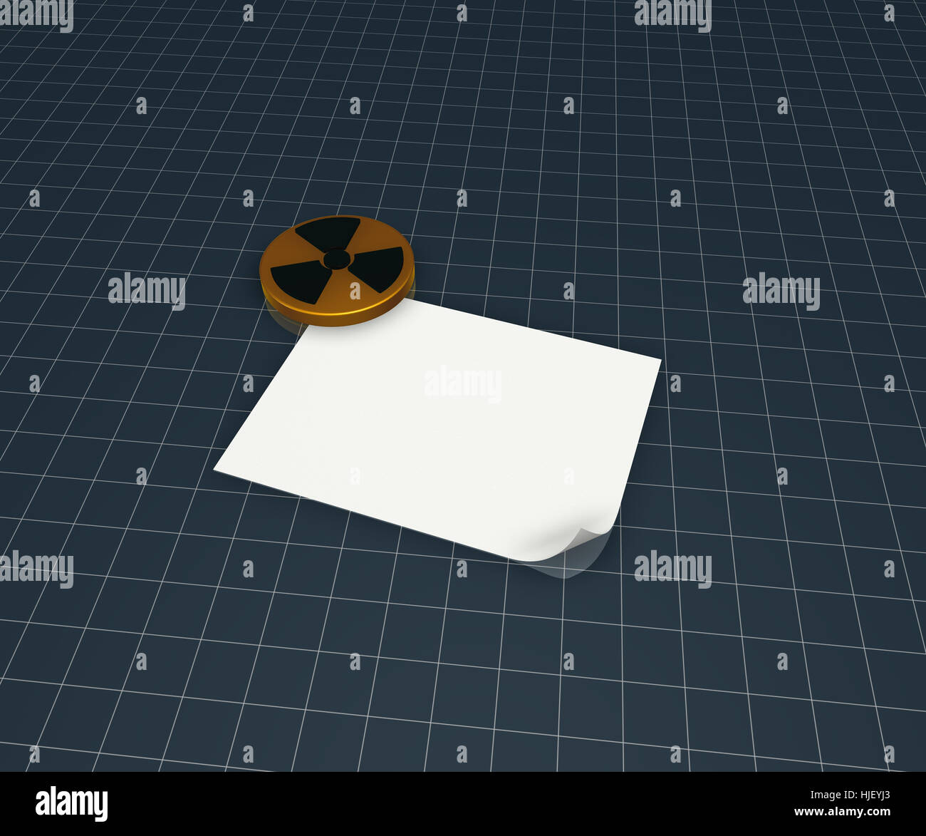 sign, signal, danger, slip, atom, radioactive, nuclear, sheet of paper ...