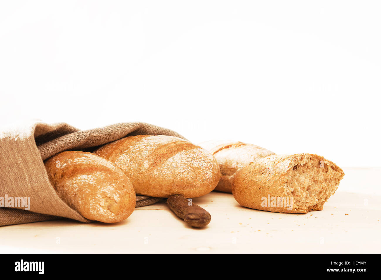 rustic wholemeal roll Stock Photo - Alamy