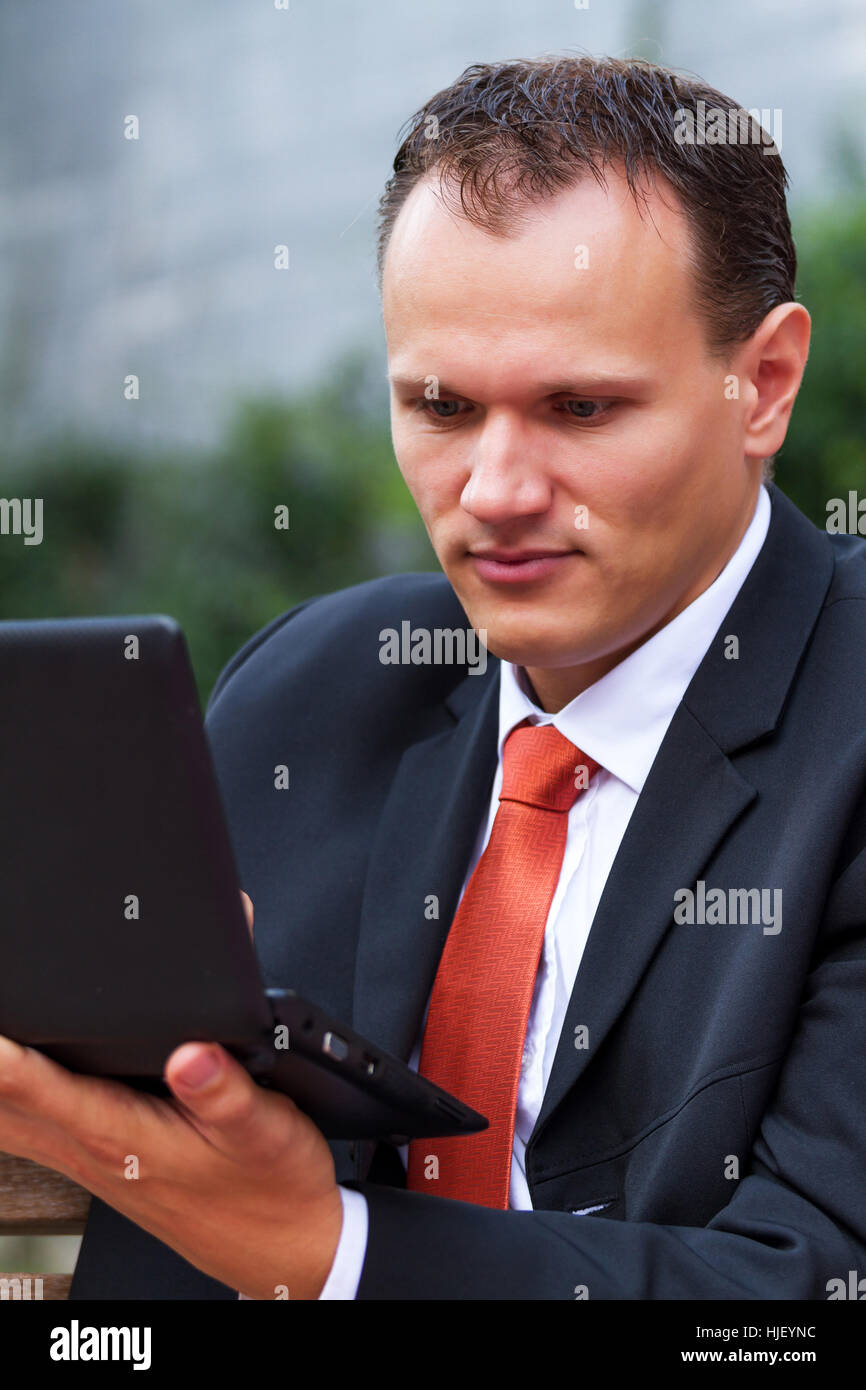 laptop, notebook, computers, computer, male, masculine, portrait ...