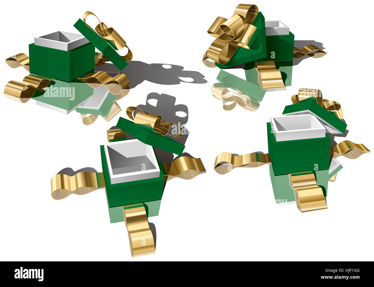 present, gift, open, package, box, boxes, uncap, imagining, vector, bow ...