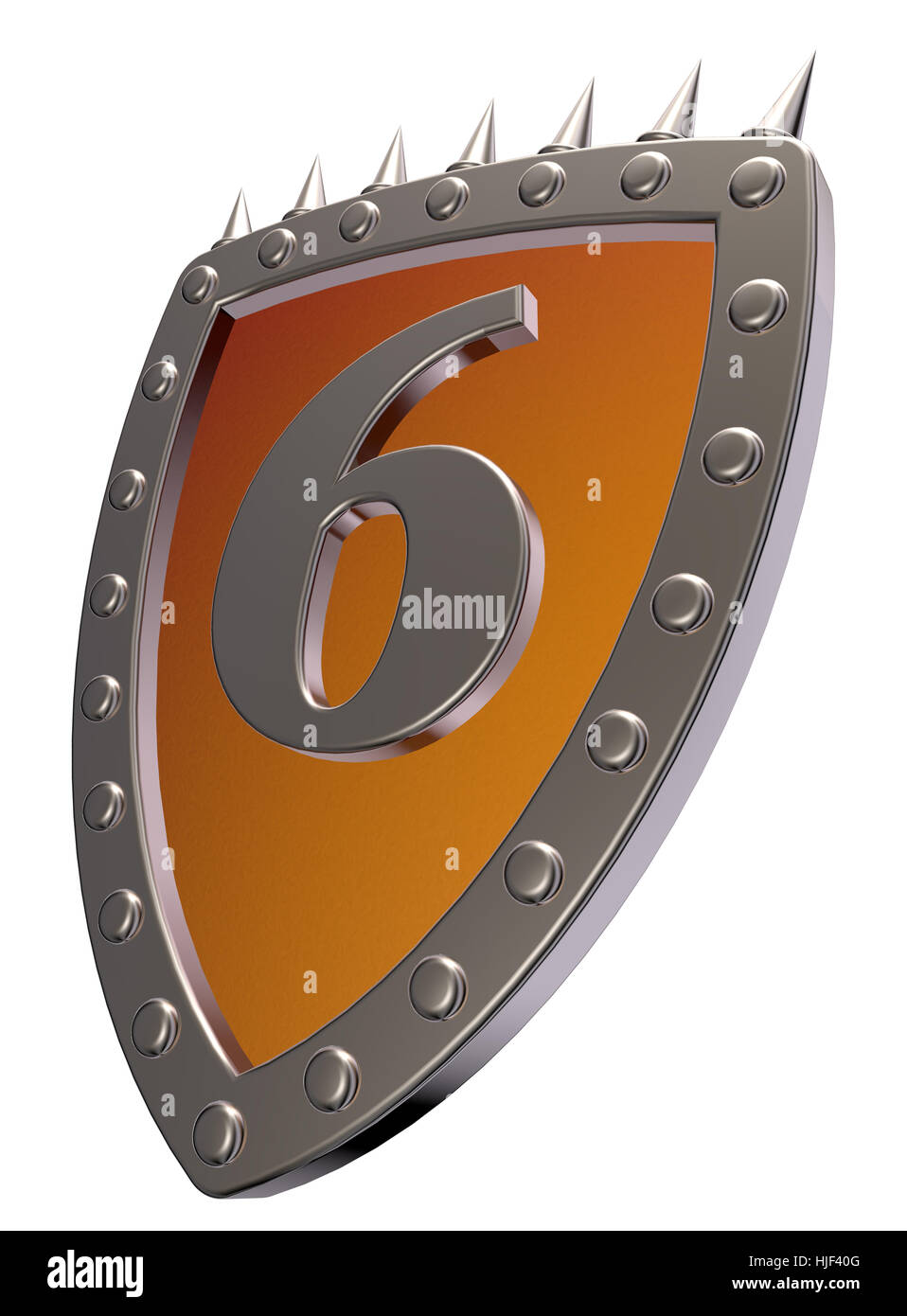 metal, rivet, six, emblem, number, shield, sign, signal, illustration ...