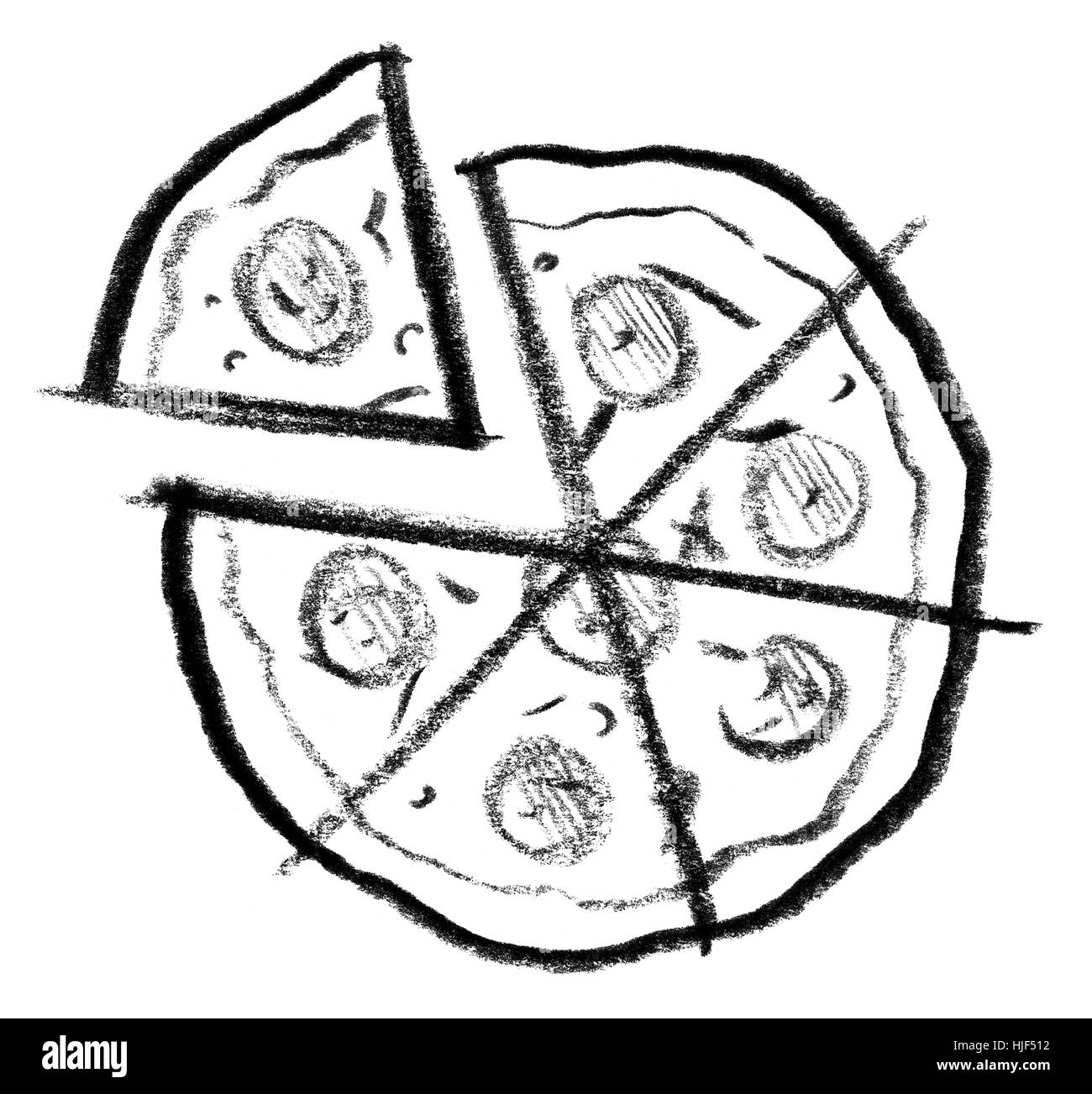 sign, signal, food, aliment, art, painting, communication, shape, pizza ...