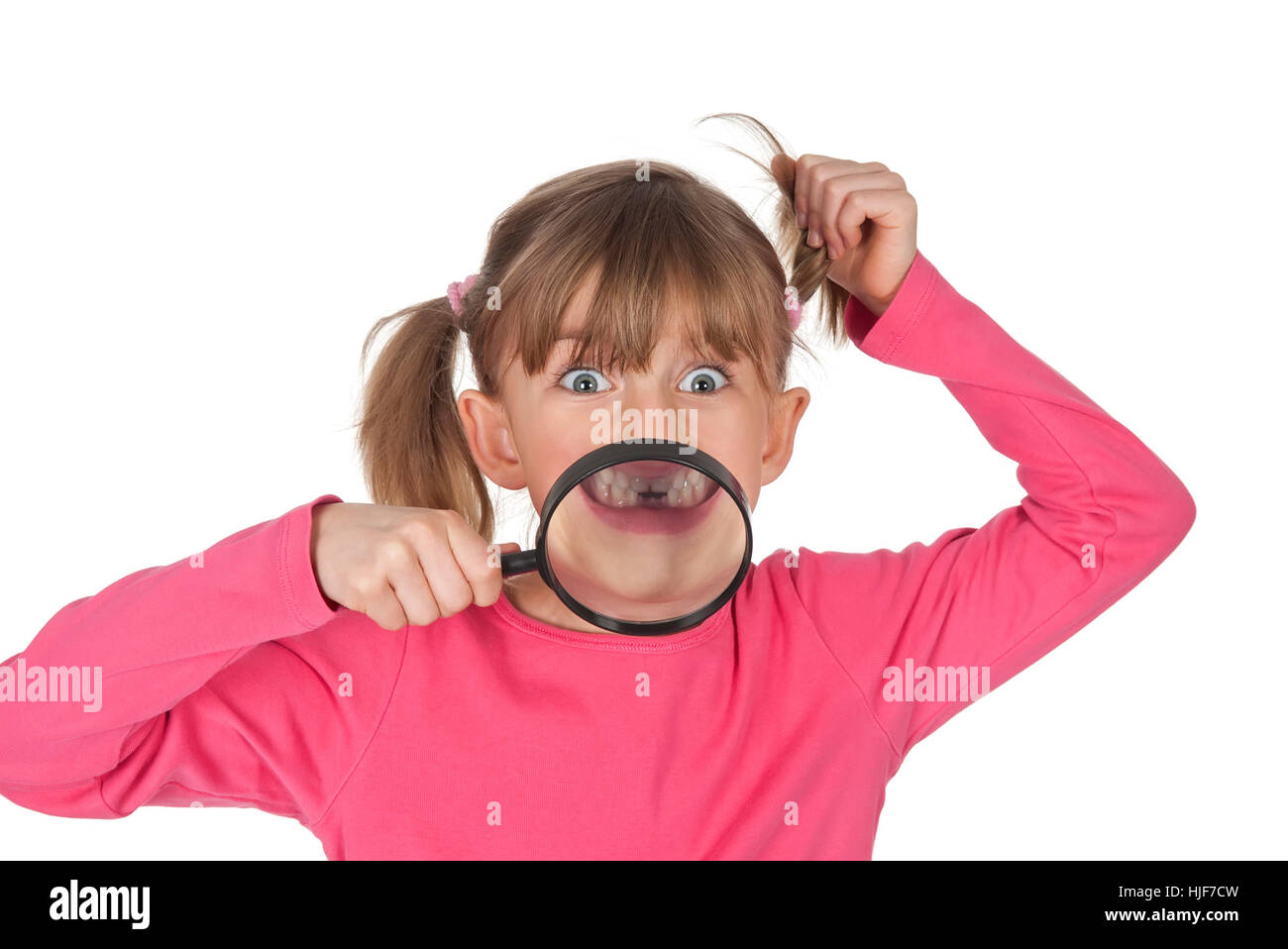 teeth, tooth, magnifier, enlarge, tooth space, girl, girls, magnifying ...