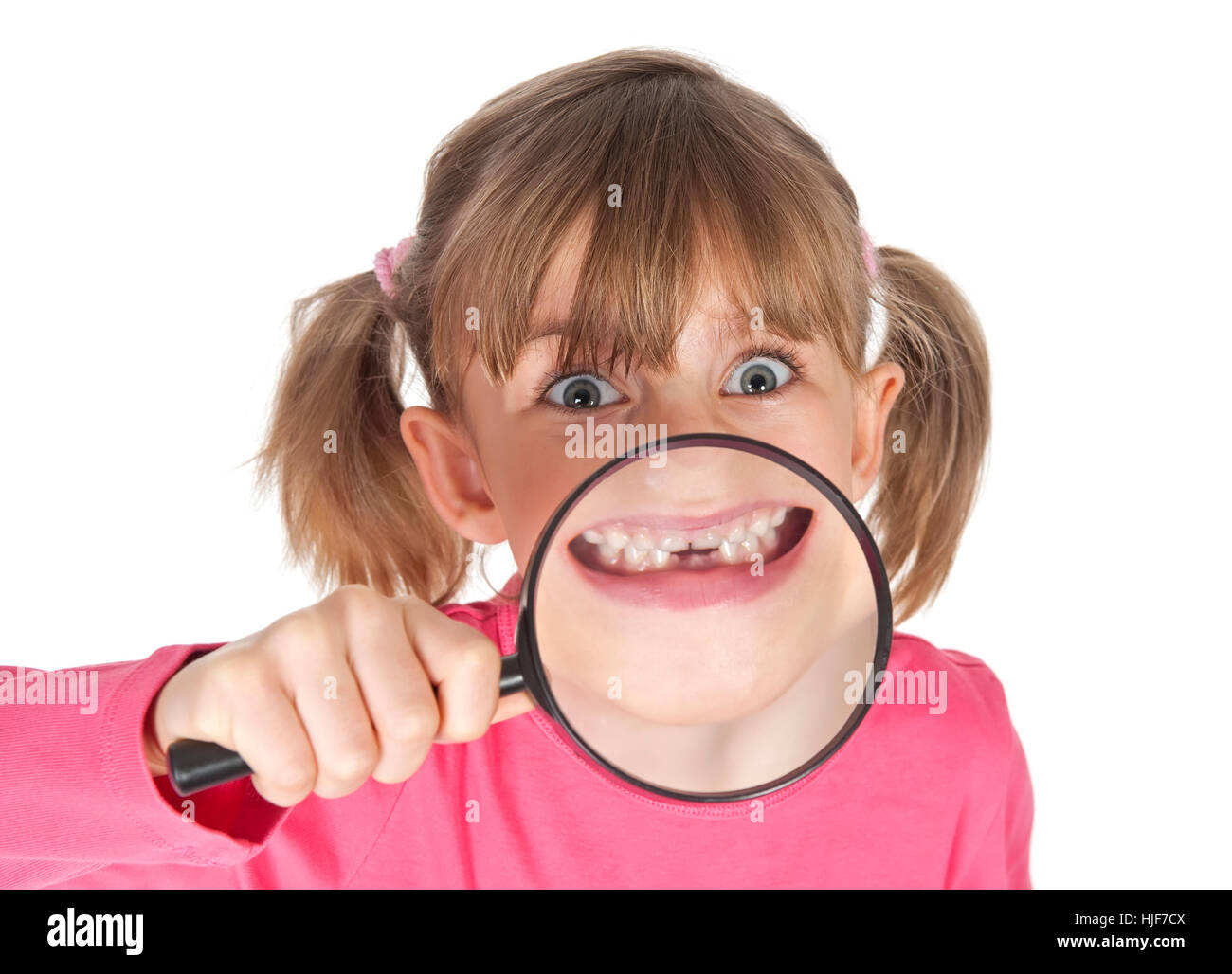 teeth, tooth, magnifier, enlarge, tooth space, girl, girls, magnifying ...