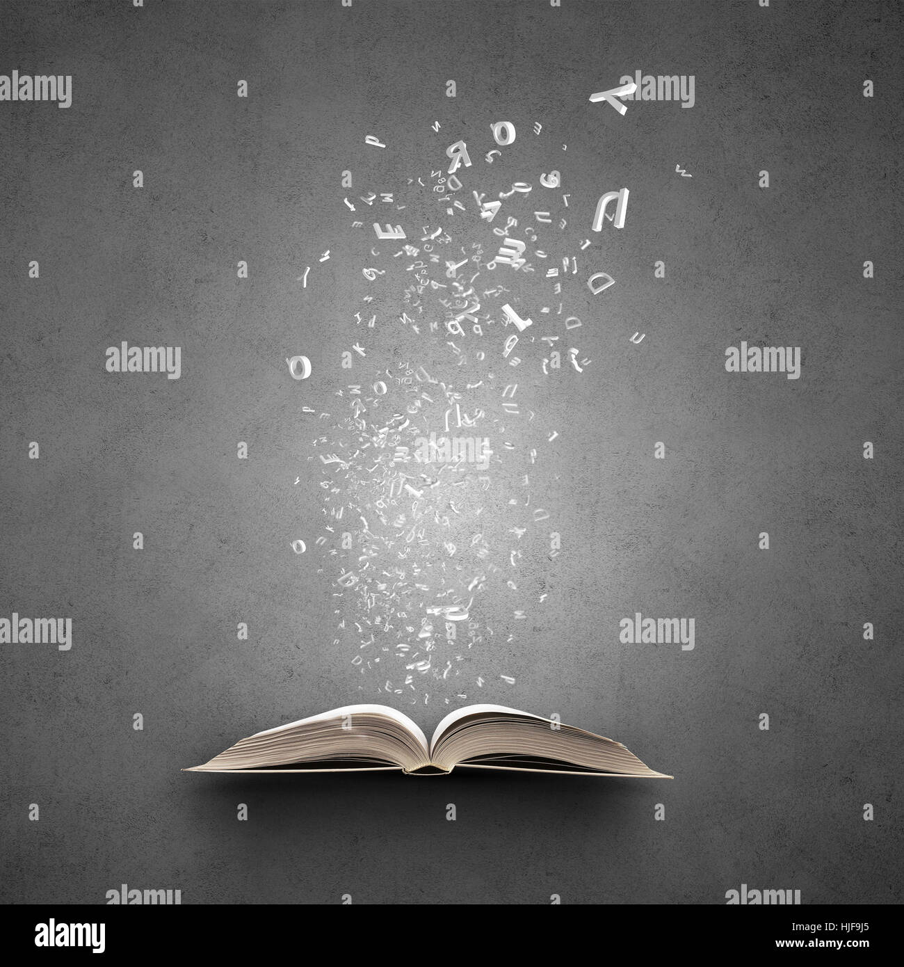 Old opened book characters flying hi-res stock photography and images ...