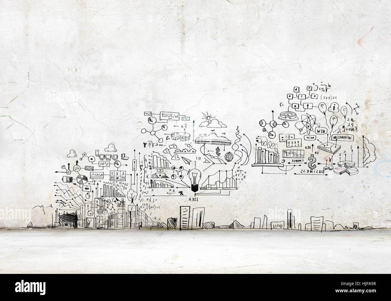 Sketch background image. Business plan and ideas Stock Photo - Alamy