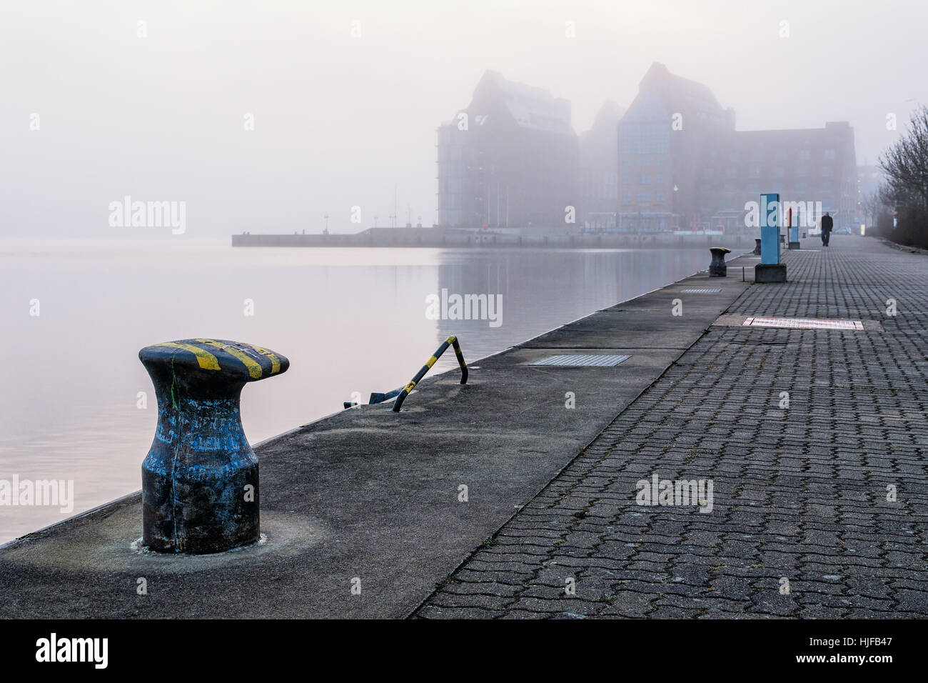 fog, harbor, harbours, pier, dock, city, town, maritime, fog, harbor ...