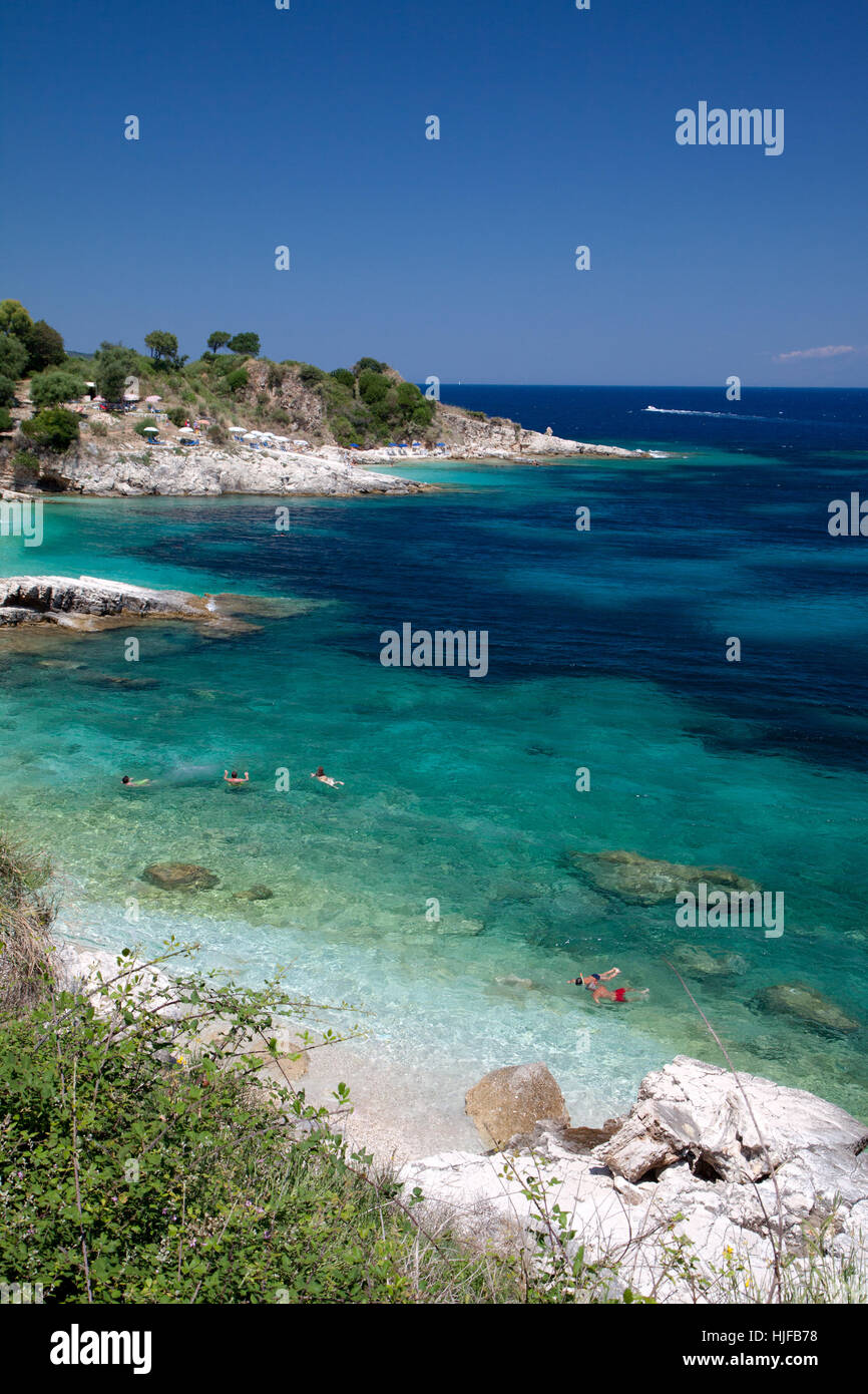 greece, coast, island, salt water, sea, ocean, water, corfu, isle, blue ...