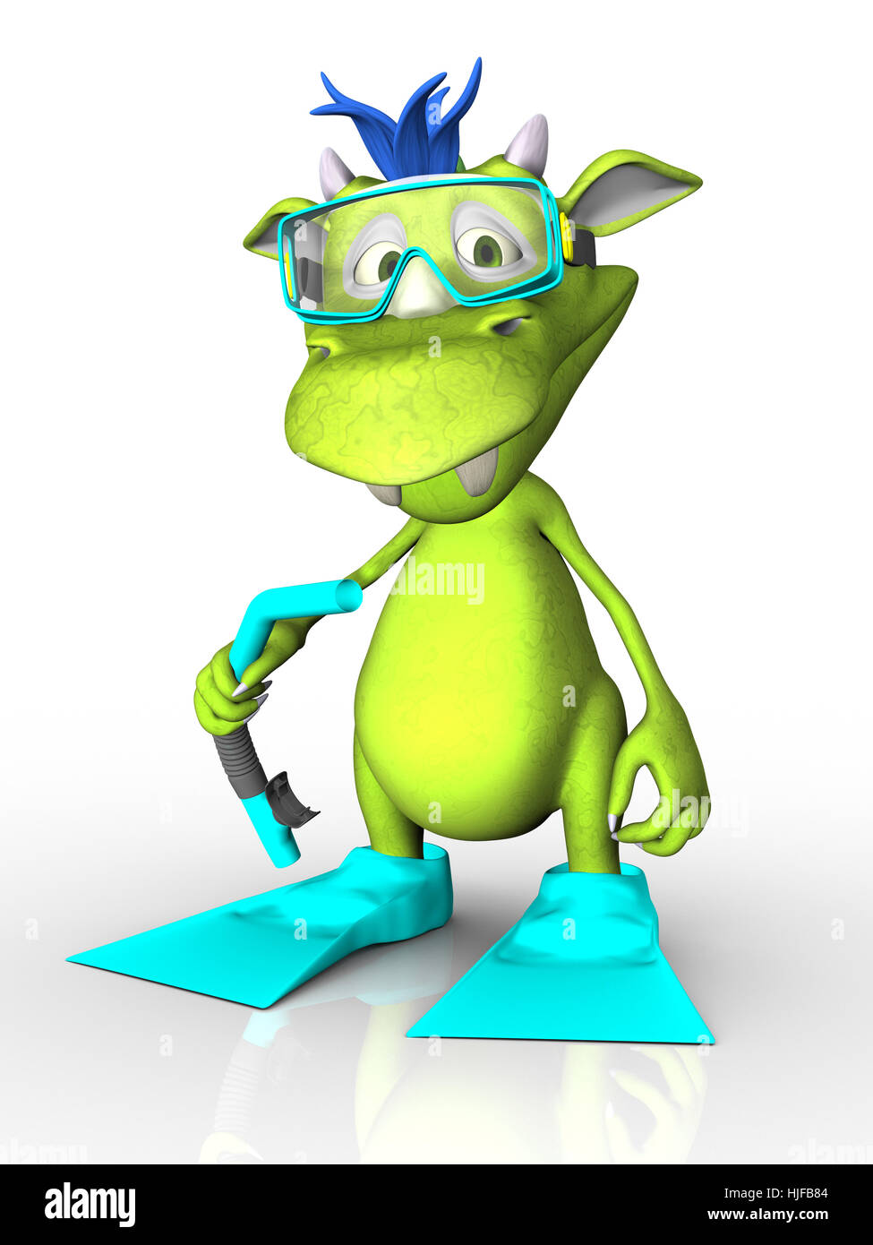 Cartoon illustration funny scuba diver hi-res stock photography and ...