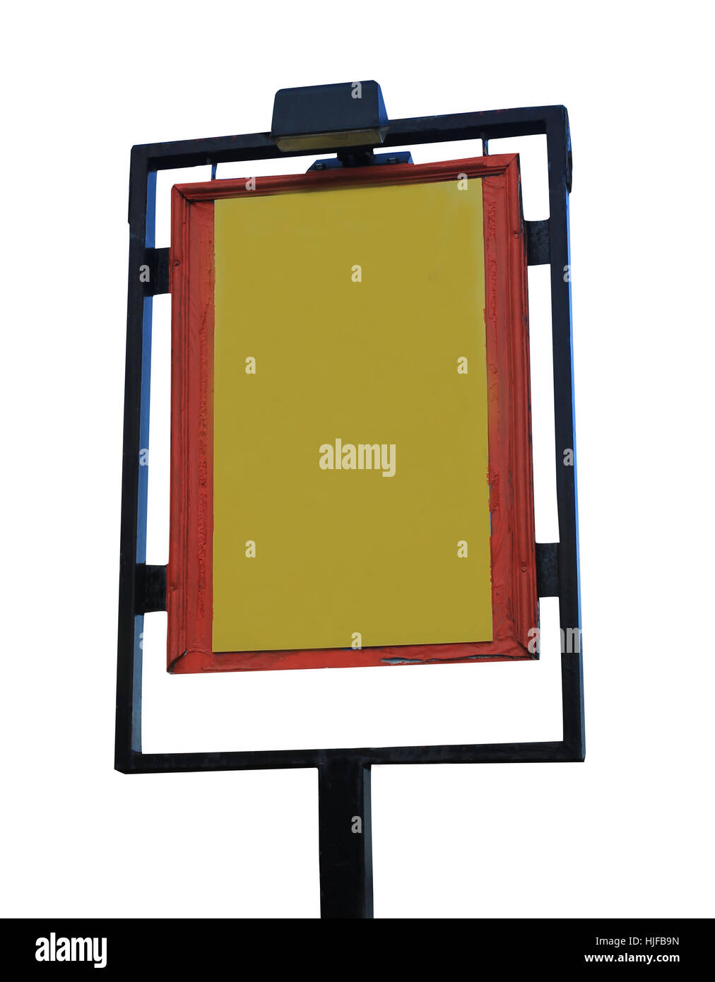 isolated, advertisement, sign, wooden, cutout, old, notice, yellow ...