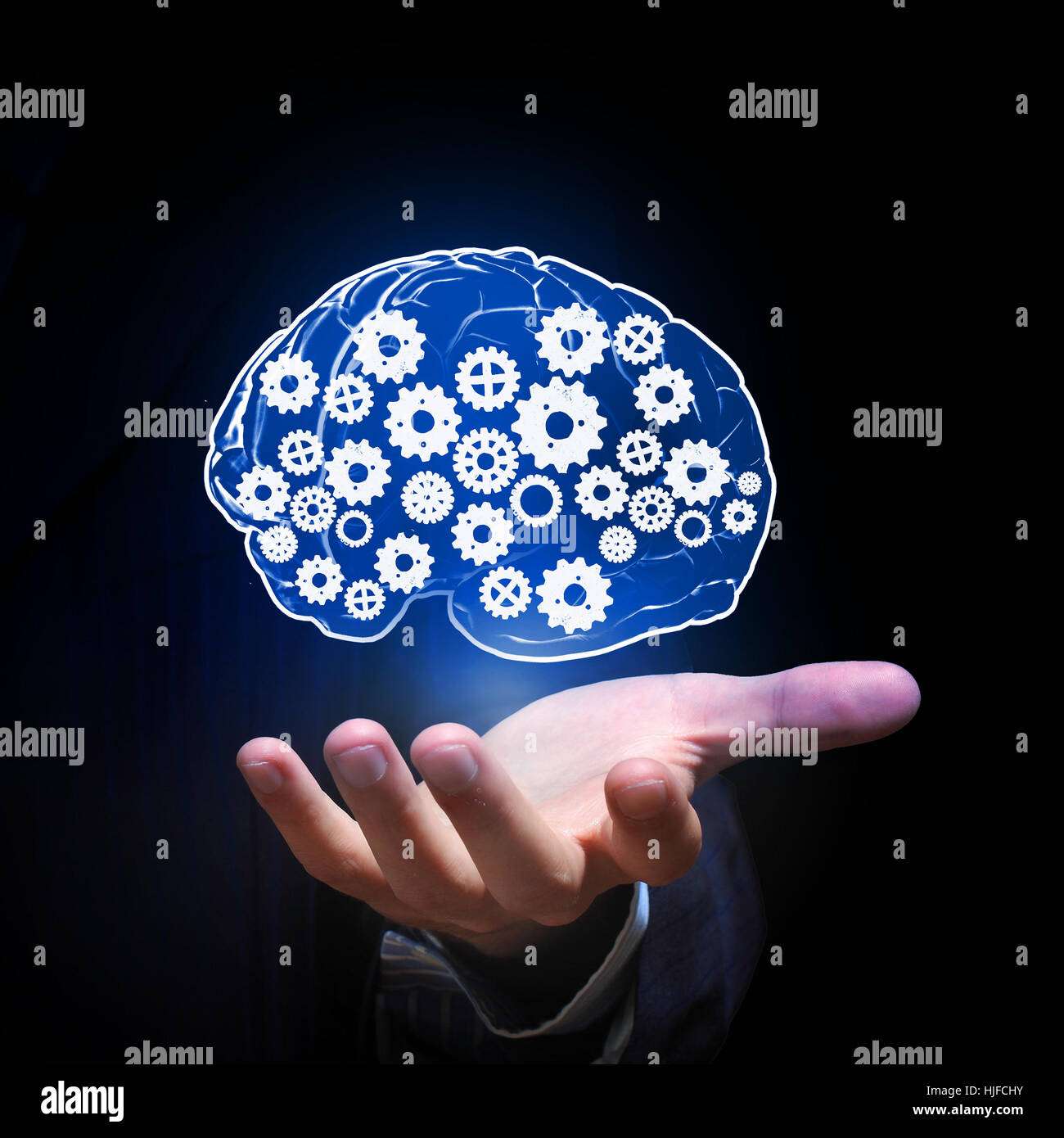 Human brain icons machine hi-res stock photography and images - Alamy