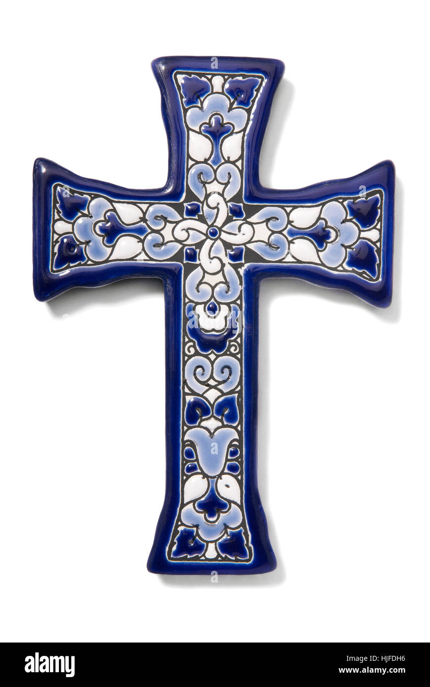 blue, religion, cross, easter, decoration, ceramics, crucifix ...
