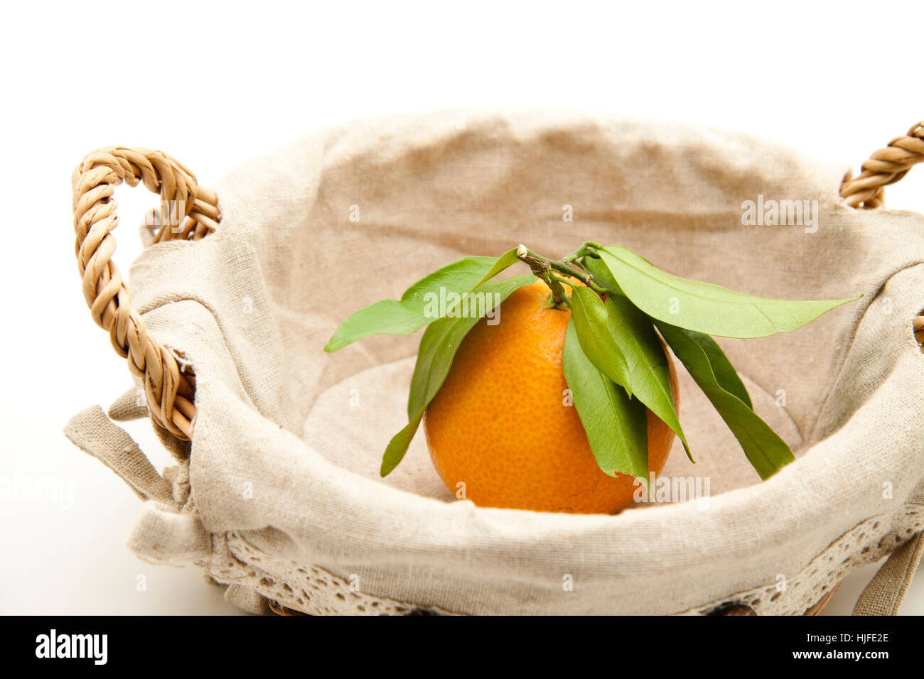 mandarin in basket Stock Photo - Alamy