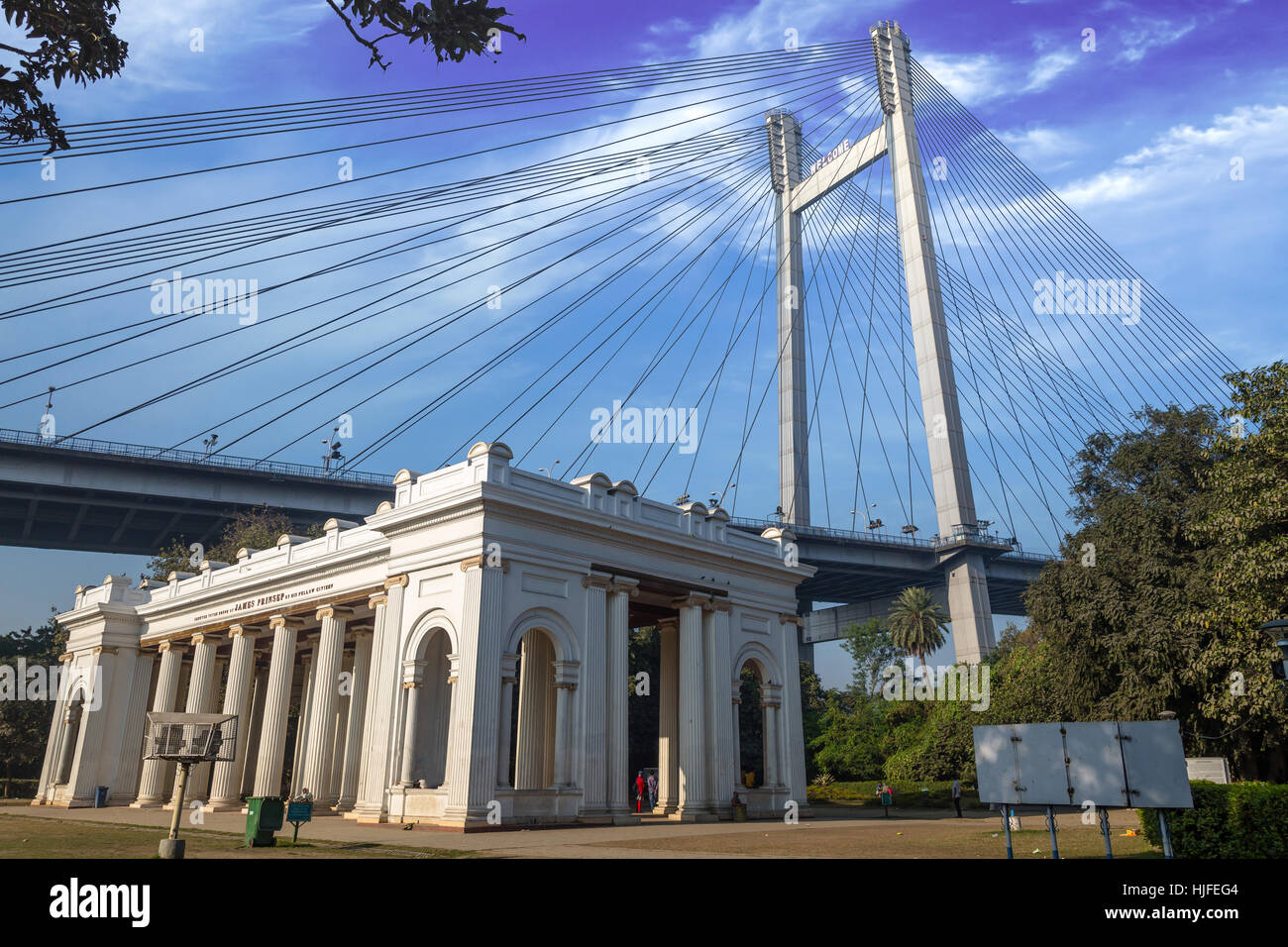 Princep Memorial (ghat) a notable landmark in Kolkata overlooking the ...