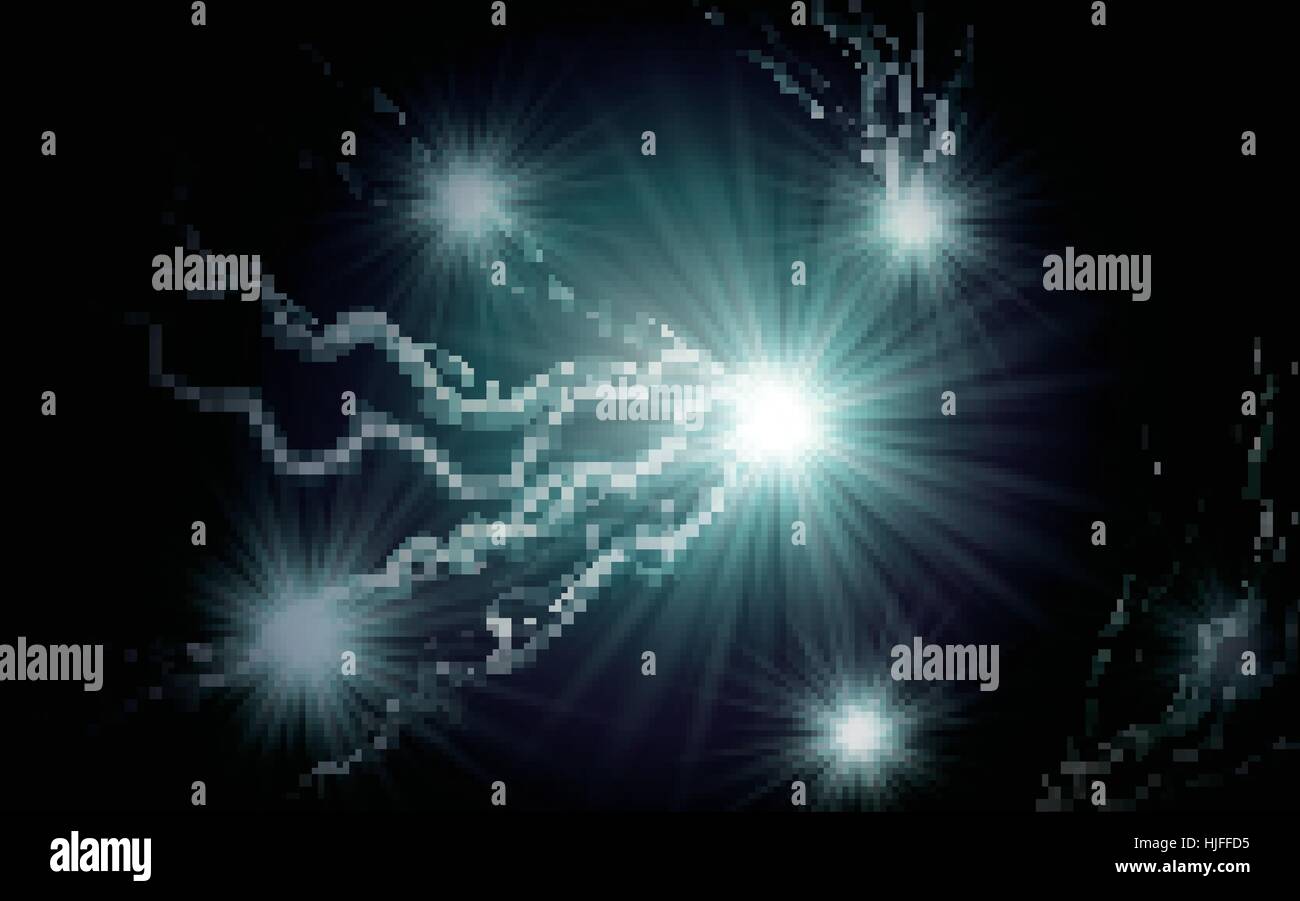 silver sparkling lightning element, can be used as special effect ...