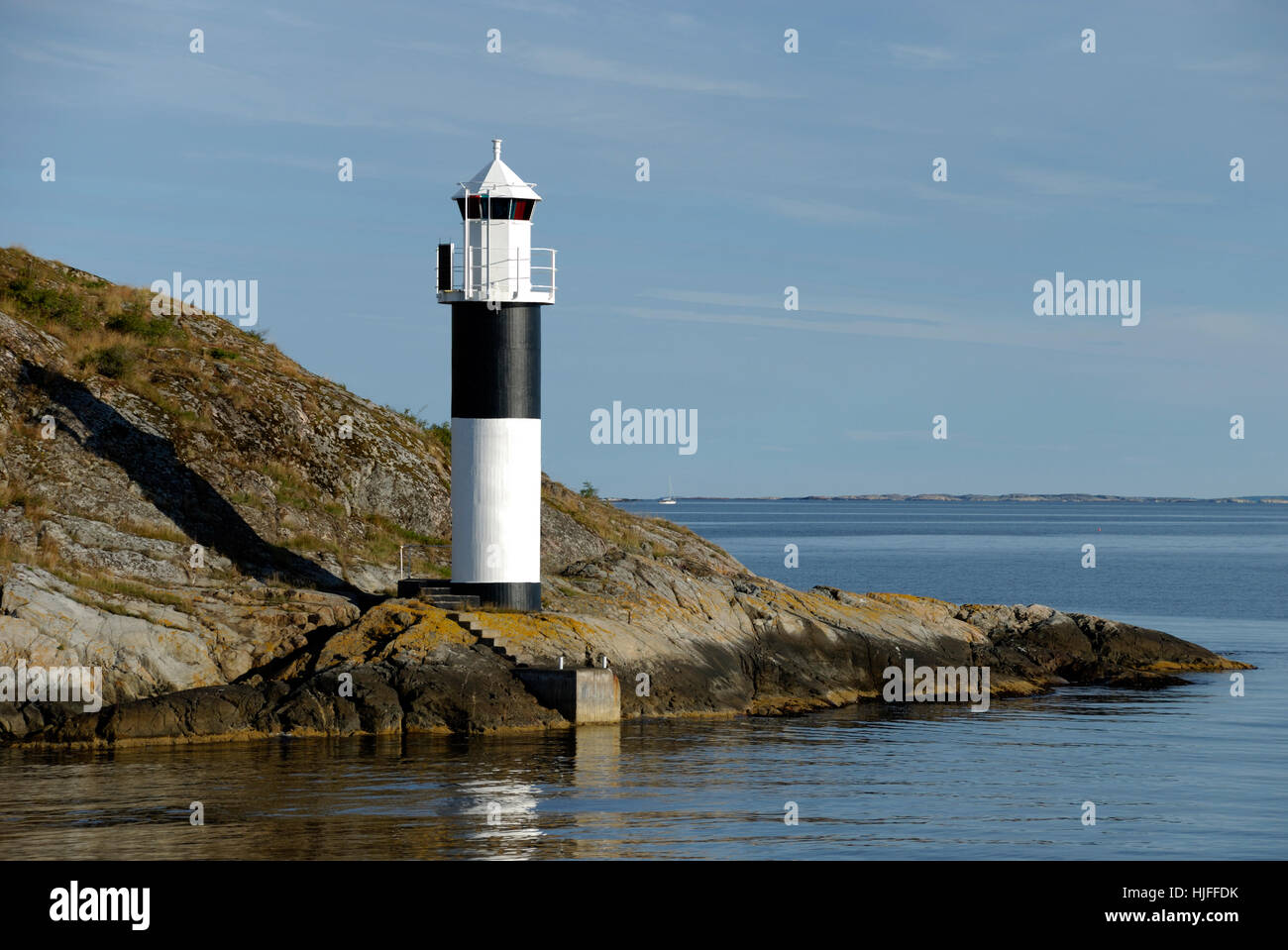 sweden, coast, beacon, lighthouse, blue, tower, navigation, seafaring ...