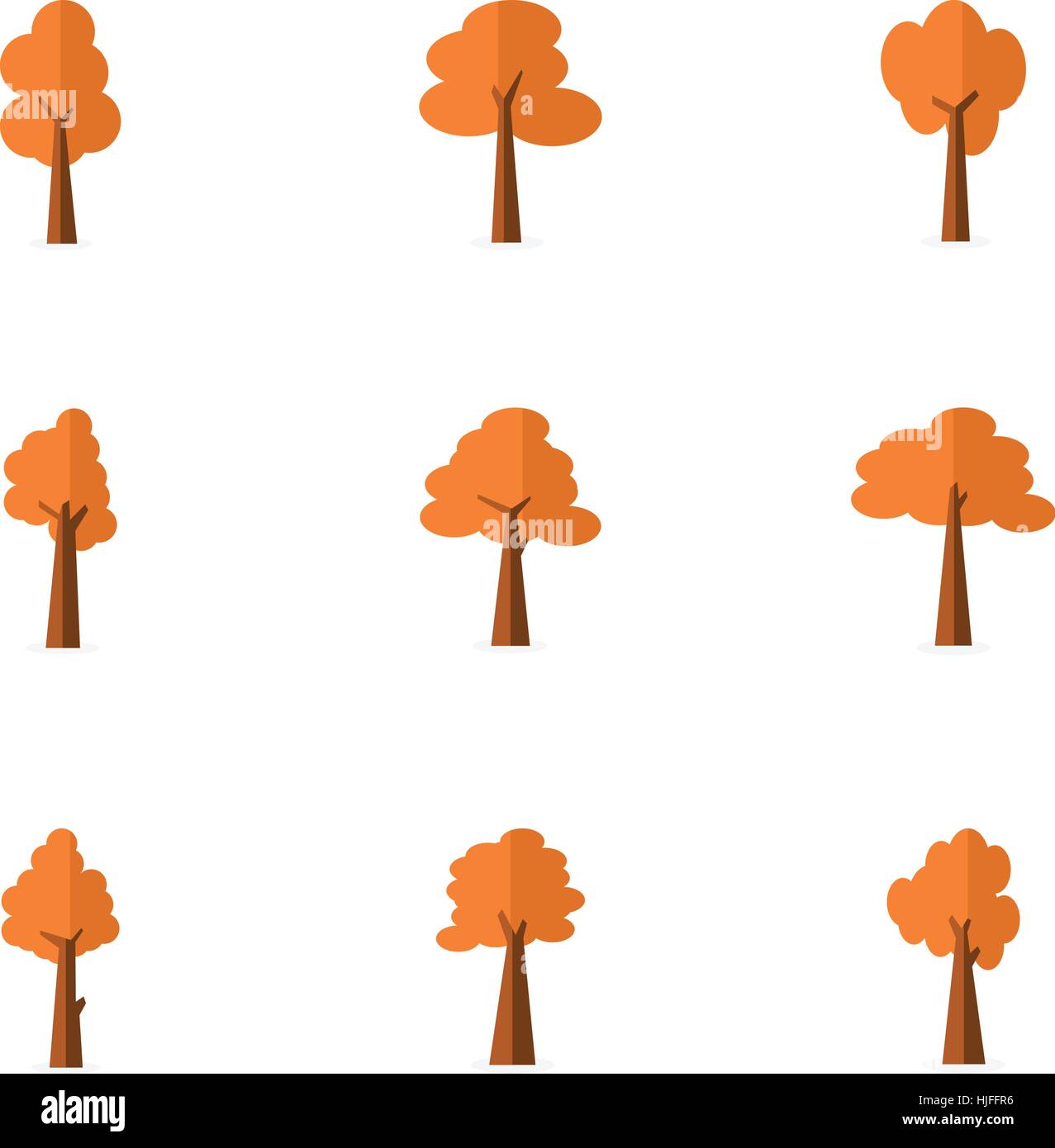 illustration of tree set various vector Stock Vector Image & Art - Alamy