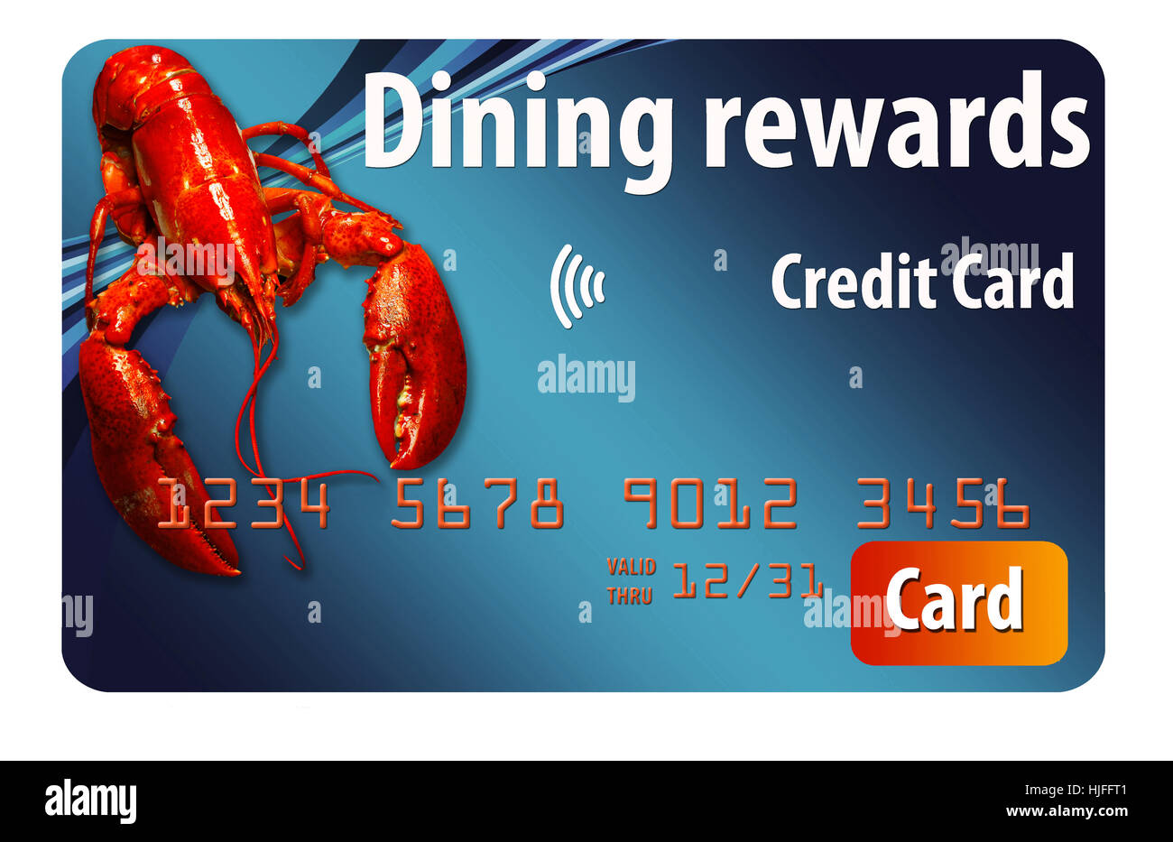 Here is a dining rewards credit card Stock Photo - Alamy