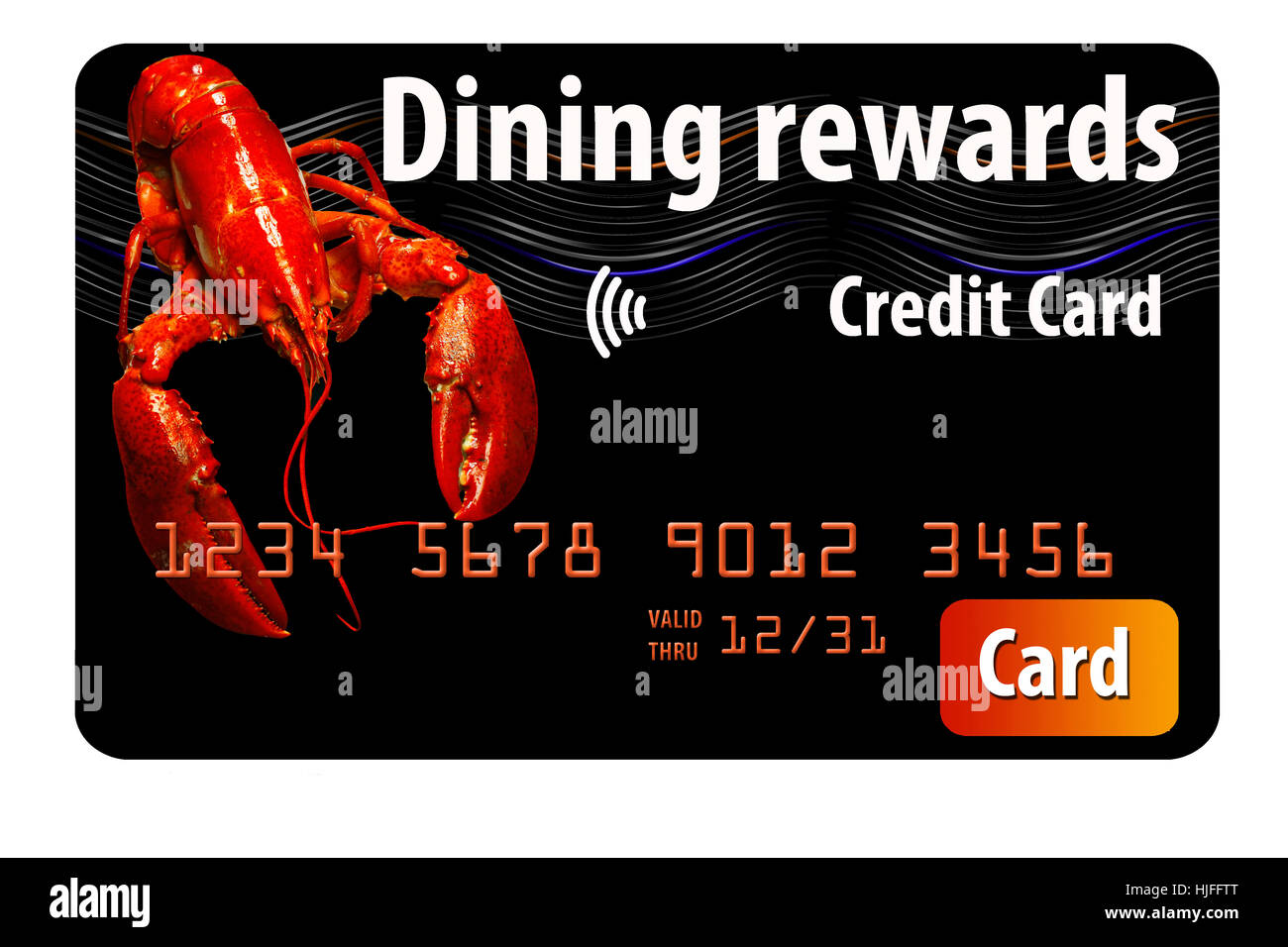 Here is a dining rewards credit card Stock Photo - Alamy
