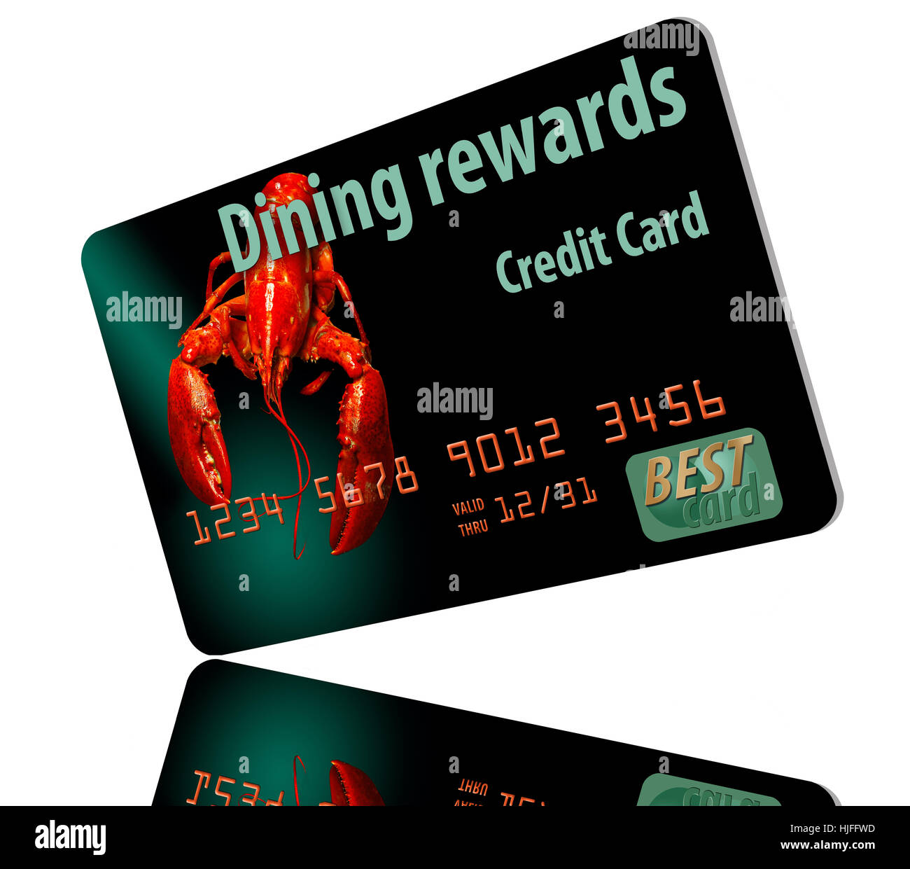 Here is a dining rewards credit card Stock Photo - Alamy