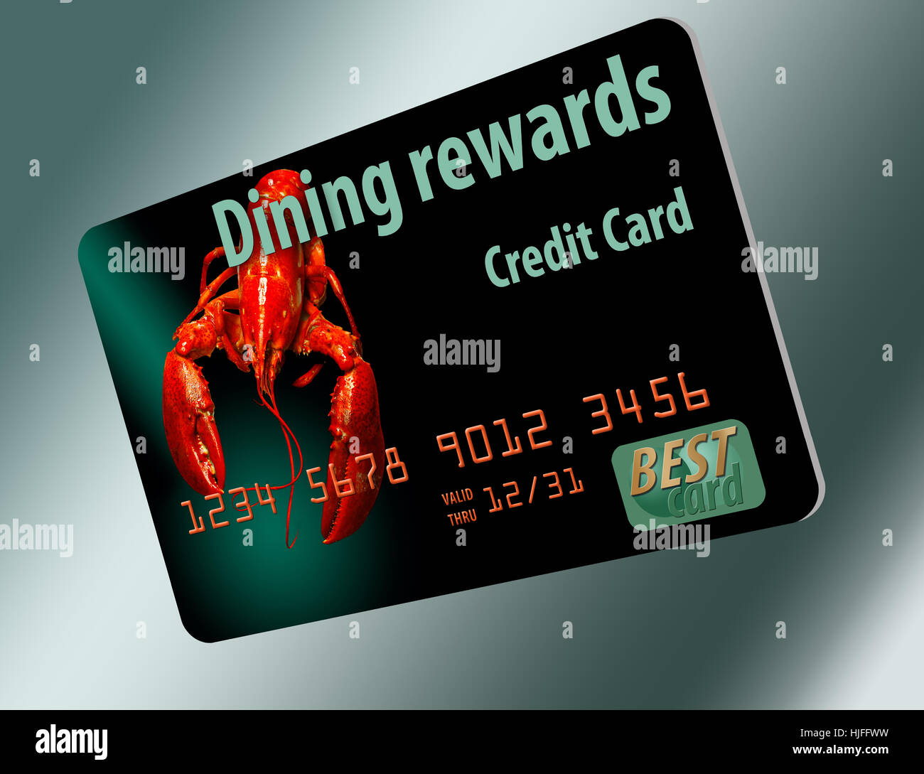 Here is a dining rewards credit card Stock Photo - Alamy