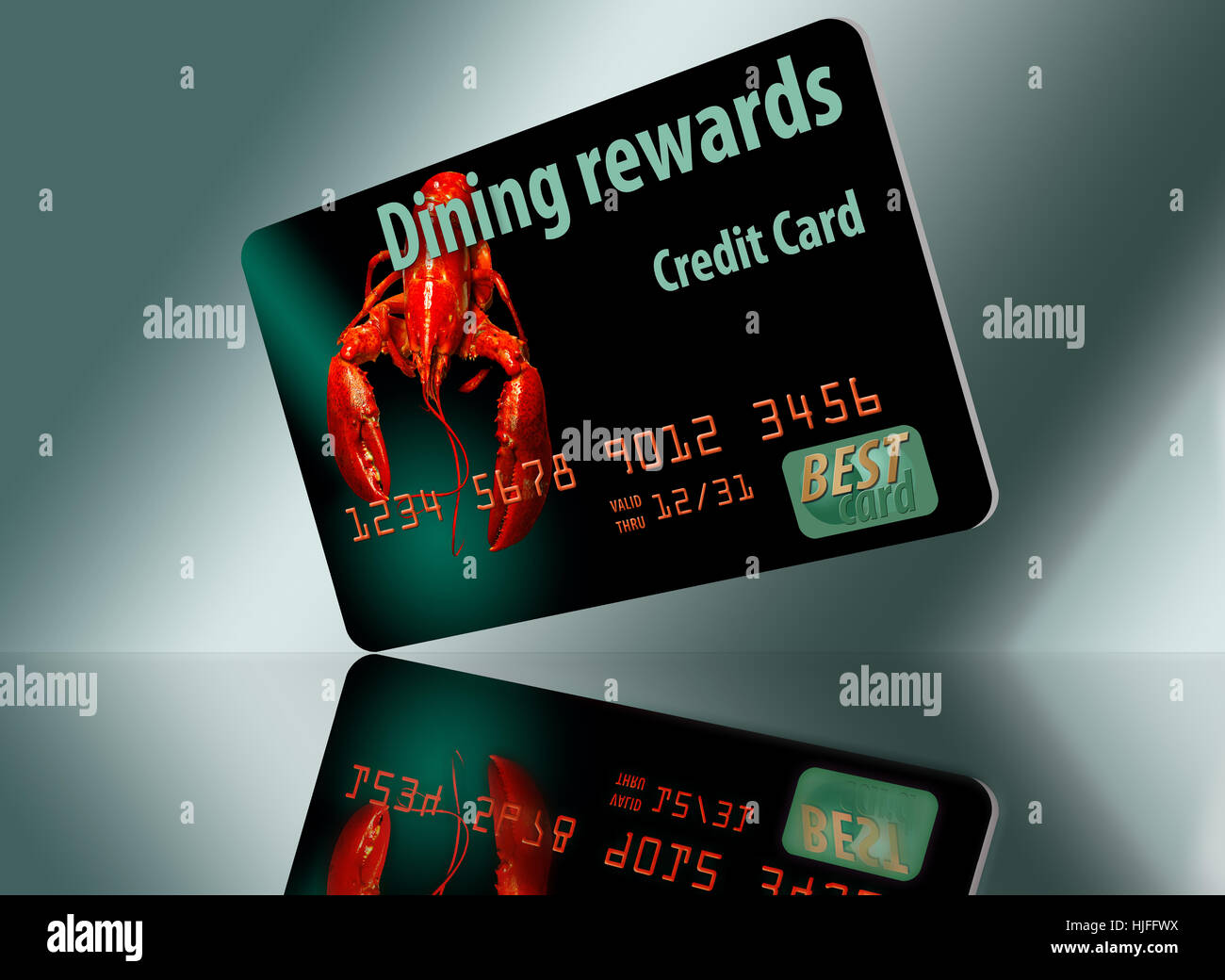 Here is a dining rewards credit card Stock Photo - Alamy