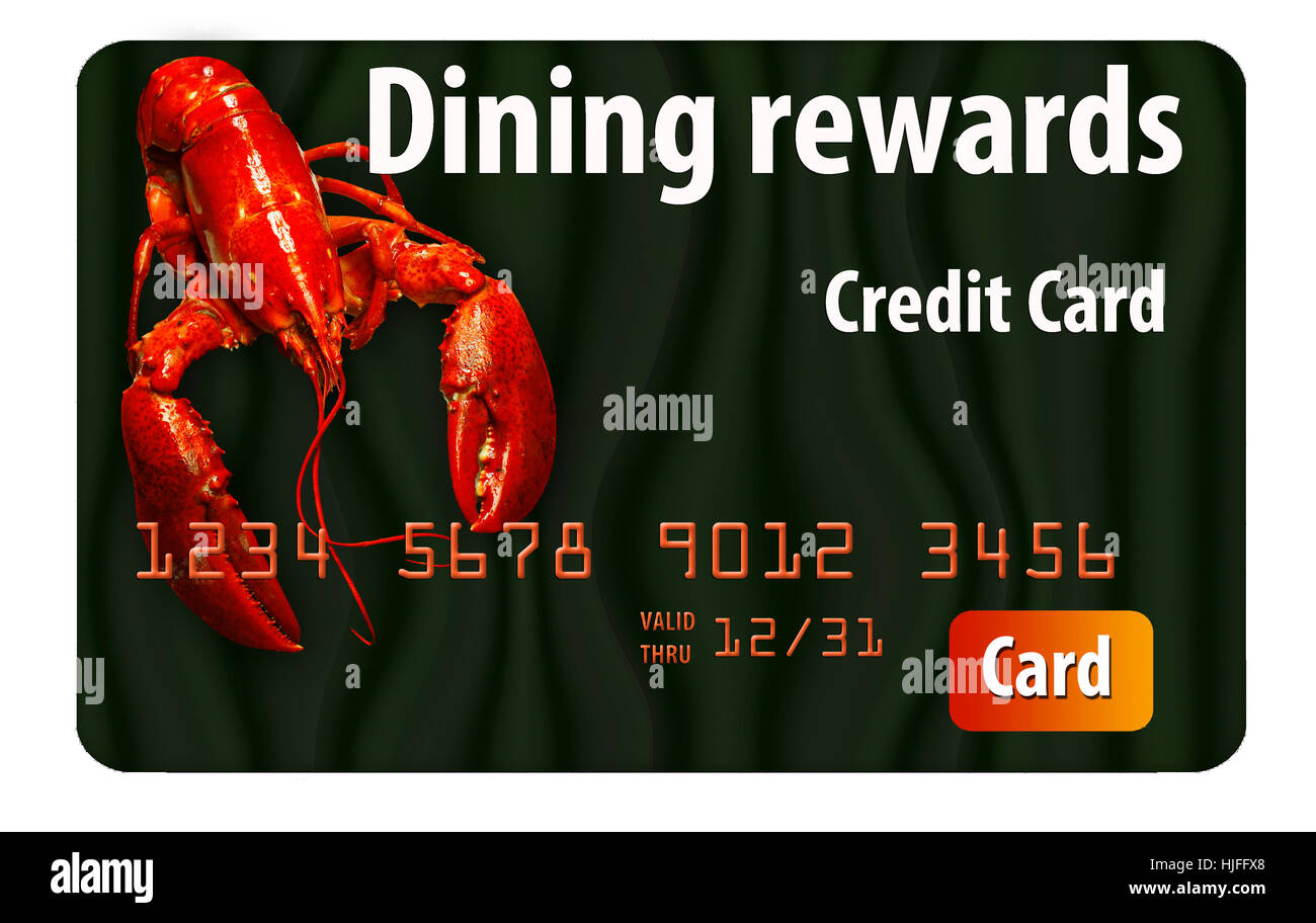 Here is a dining rewards credit card Stock Photo - Alamy