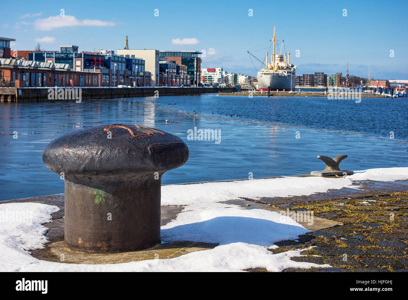winter, harbor, harbours, mecklenburg, houses, city, town, winter ...