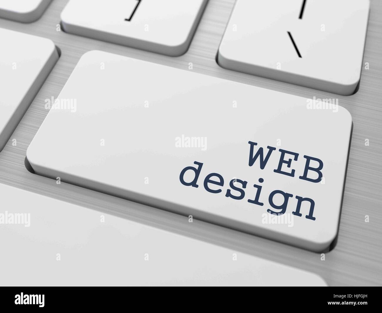 Web Design Concept. Button on Modern Computer Keyboard with Word ...