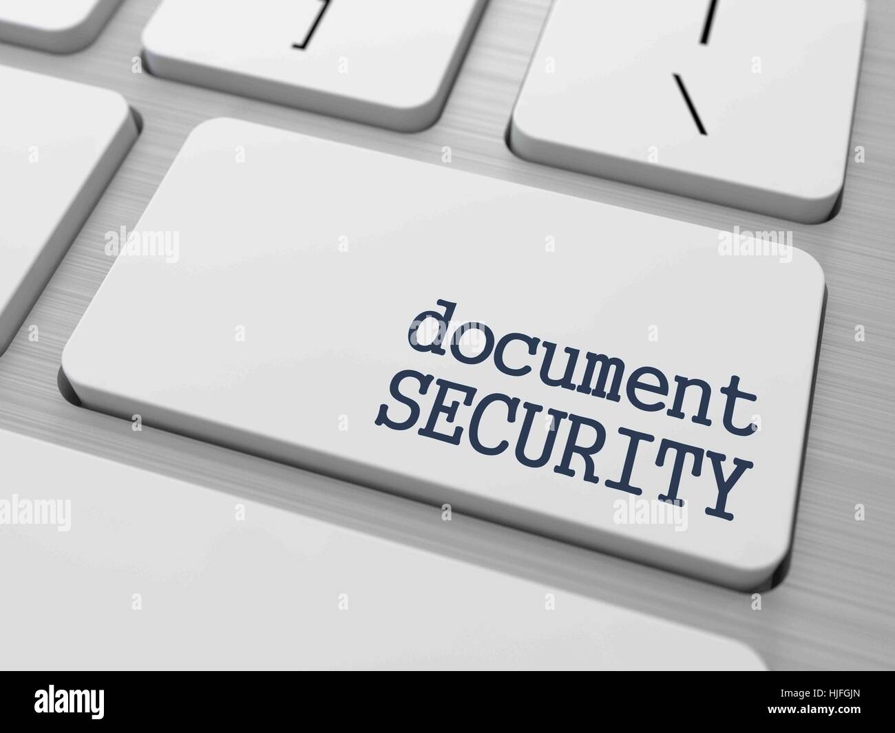 Document Security Concept. Button on Modern Computer Keyboard with Word ...