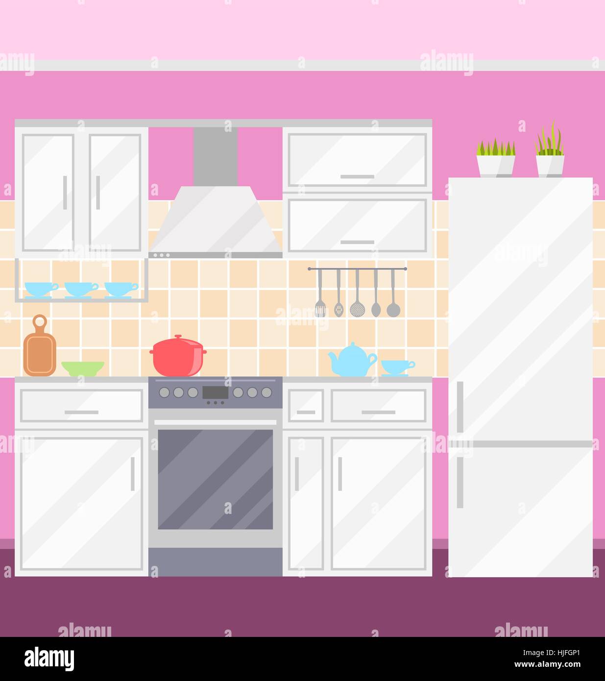 Furniture household appliances on Stock Vector Images - Alamy