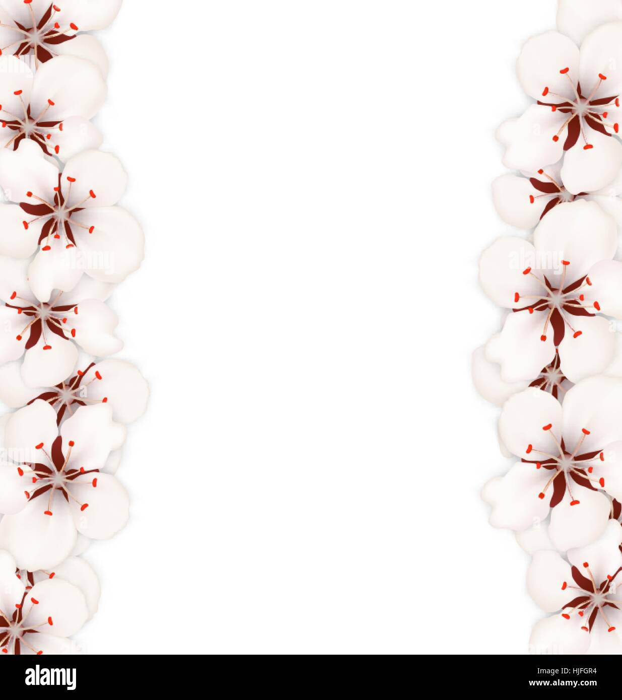 Abstract Border Made in Cherry Blossom Stock Vector Image & Art - Alamy