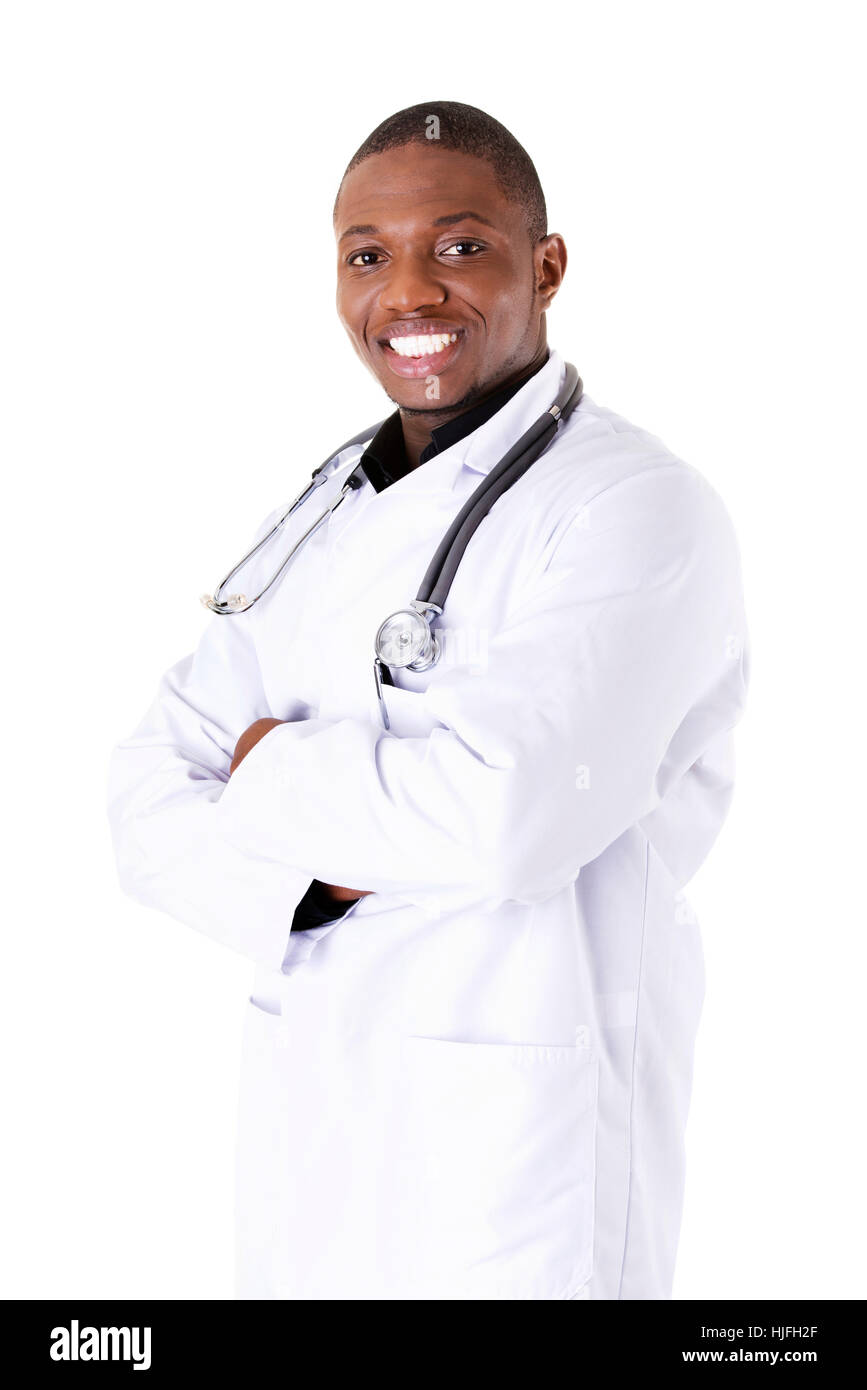 Happy male doctor laughing Cut Out Stock Images & Pictures - Alamy