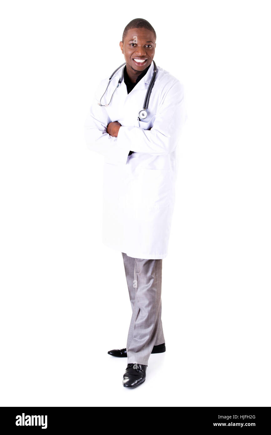 Happy male doctor laughing Cut Out Stock Images & Pictures - Alamy
