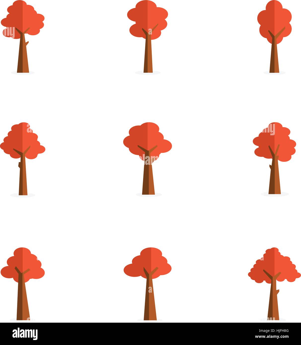 Set of red tree various Stock Vector Image & Art - Alamy