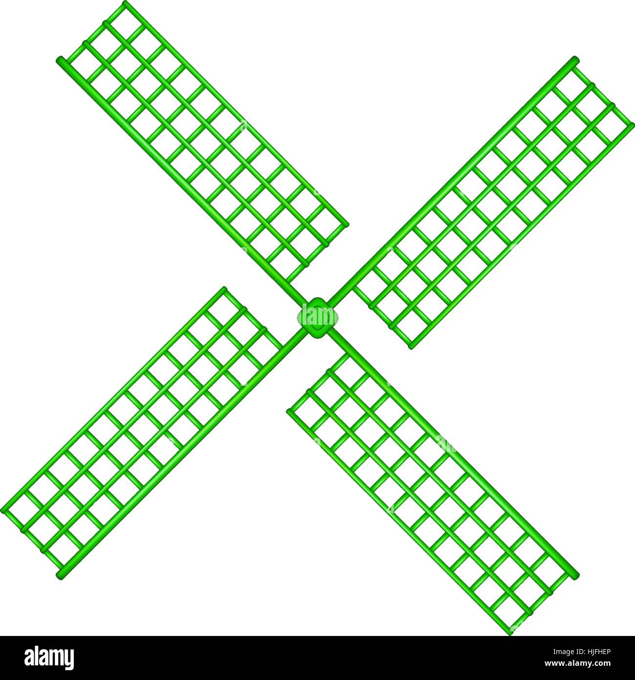 Wooden windmill in green design Stock Vector Image & Art - Alamy