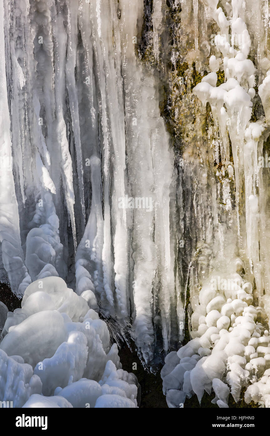 picture of wintry icicles from a waterfall Stock Photo - Alamy