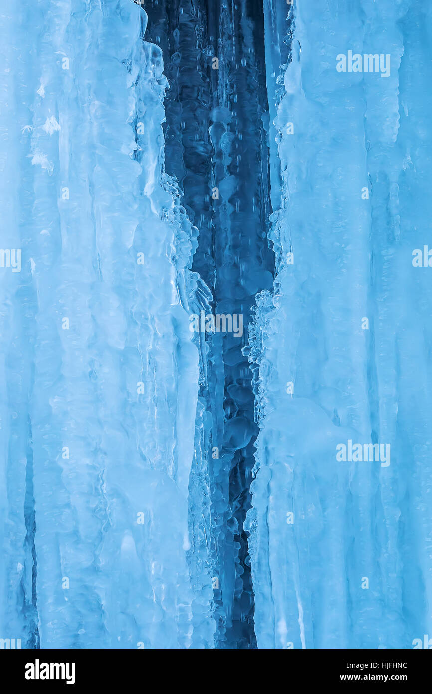 picture of wintry icicles from a waterfall Stock Photo - Alamy