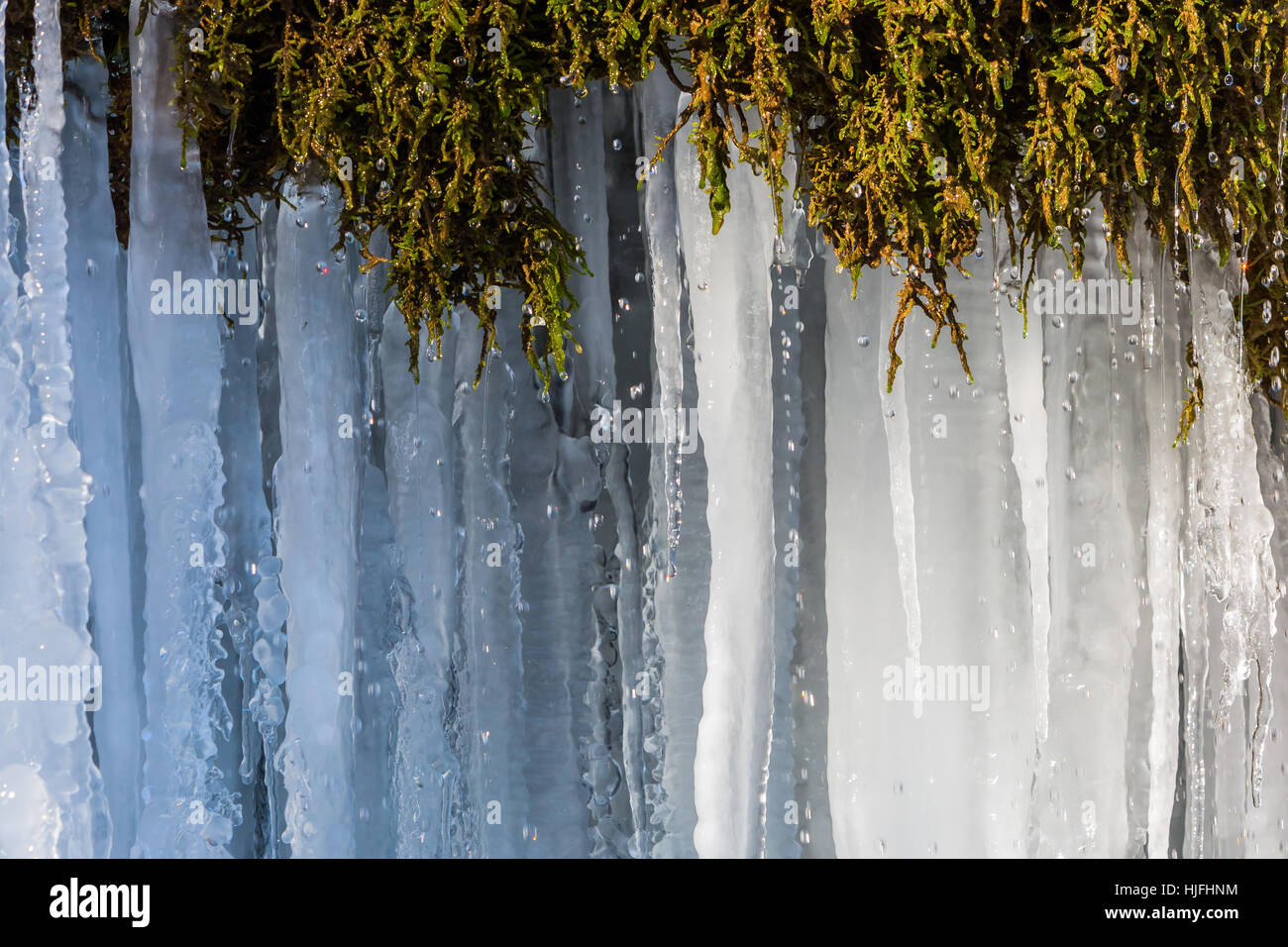 picture of wintry icicles from a waterfall Stock Photo - Alamy