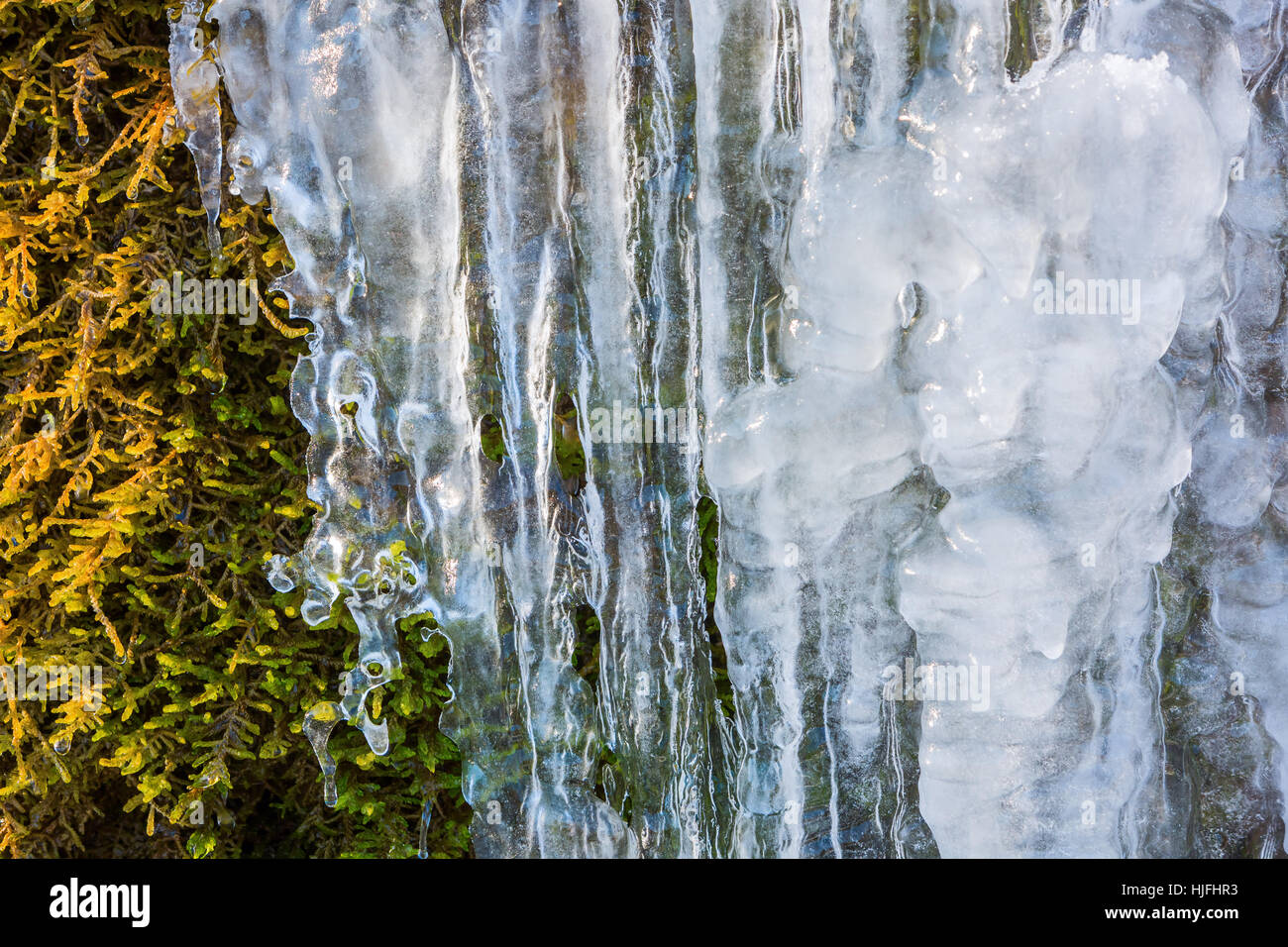 picture of wintry icicles from a waterfall Stock Photo - Alamy