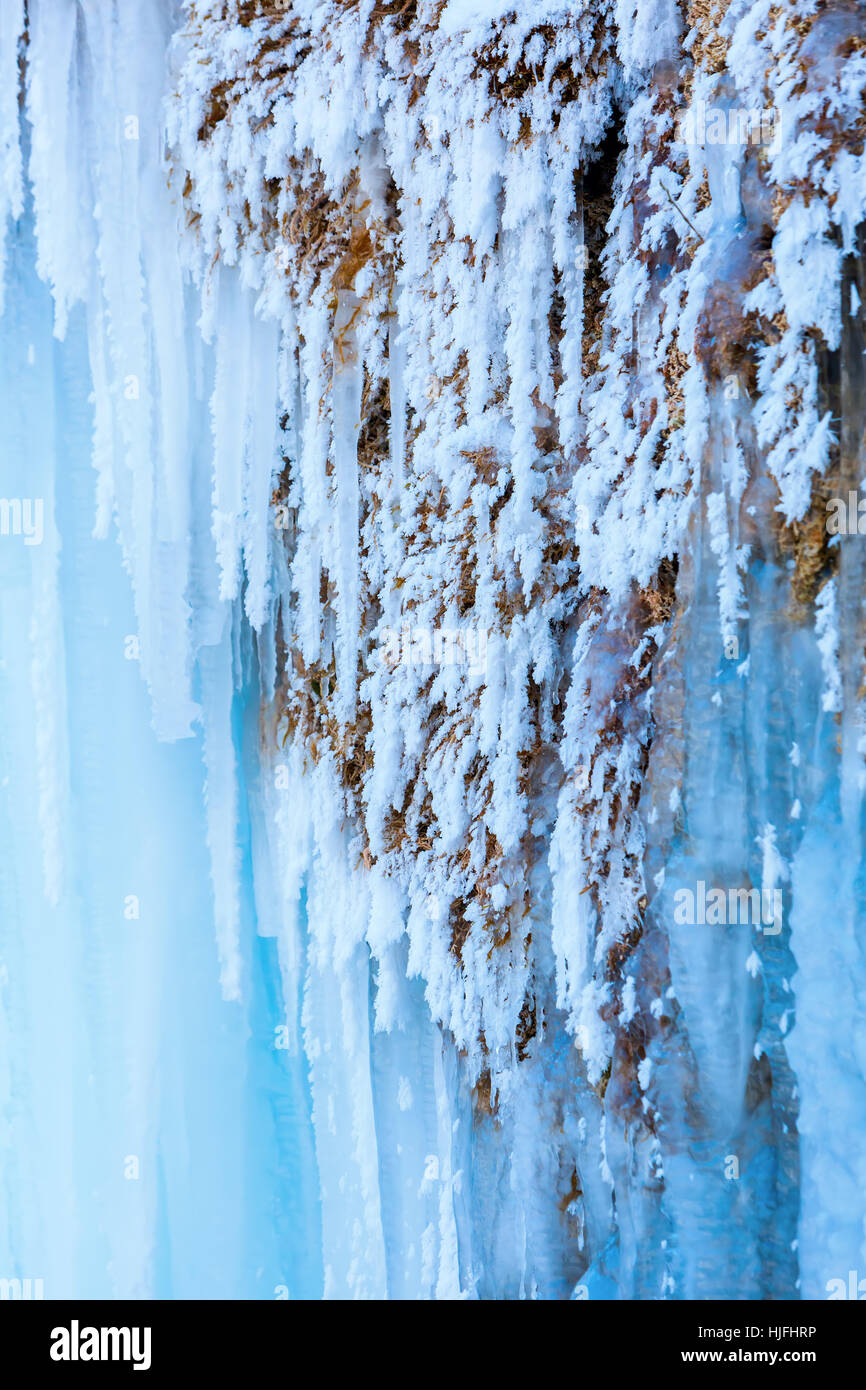 picture of wintry icicles from a waterfall Stock Photo - Alamy