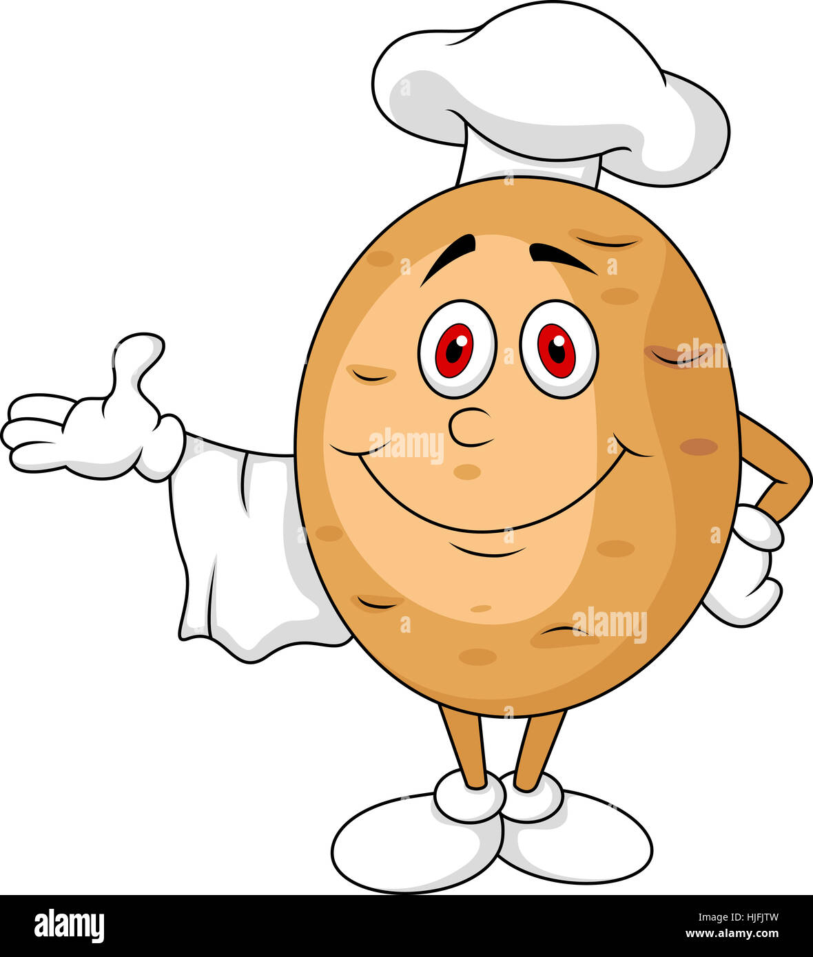 restaurant, food, aliment, character, chef, cartoon, potato, showing ...